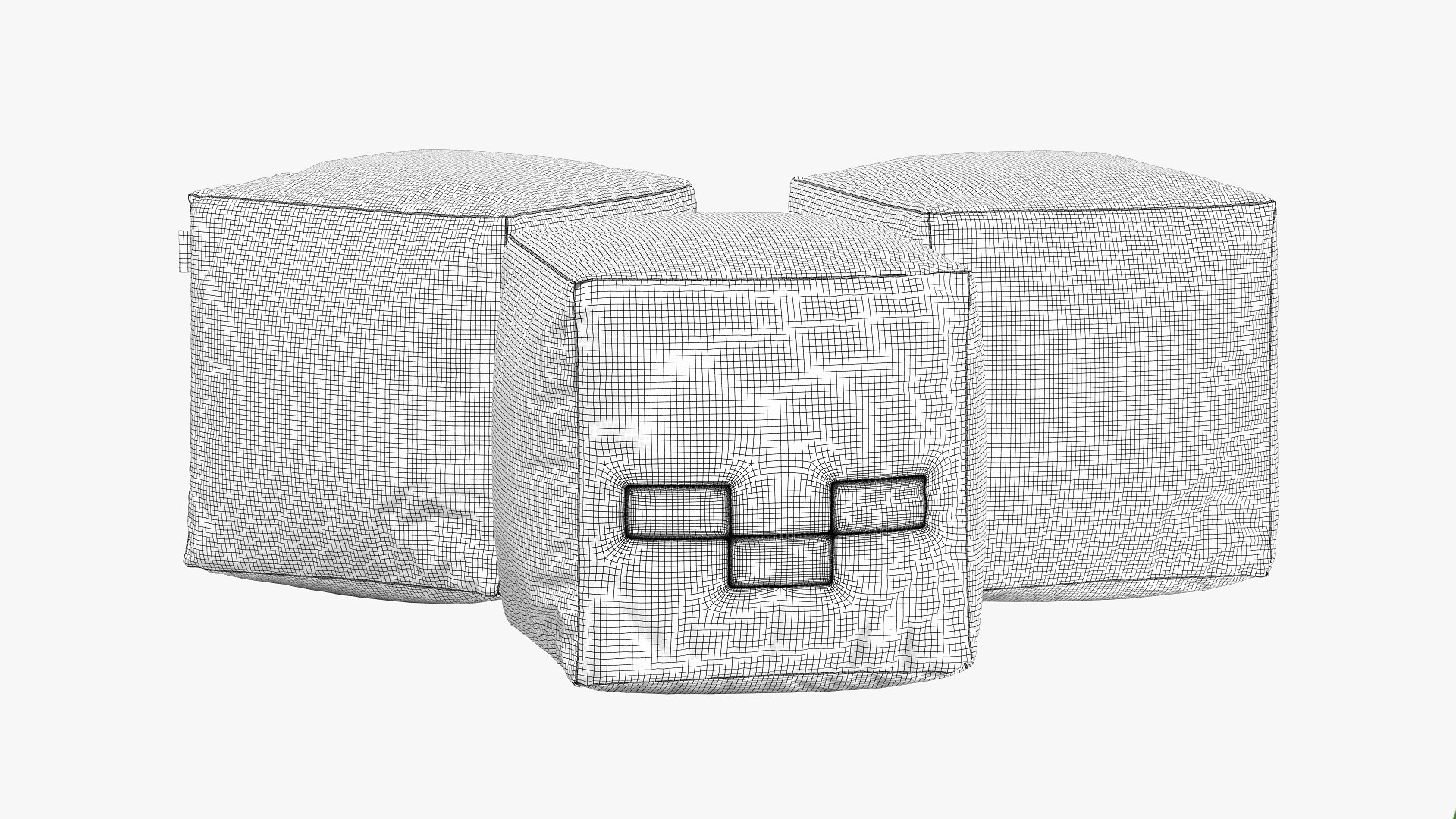 3D Minecraft Ottoman Set 004 - TurboSquid 1949854