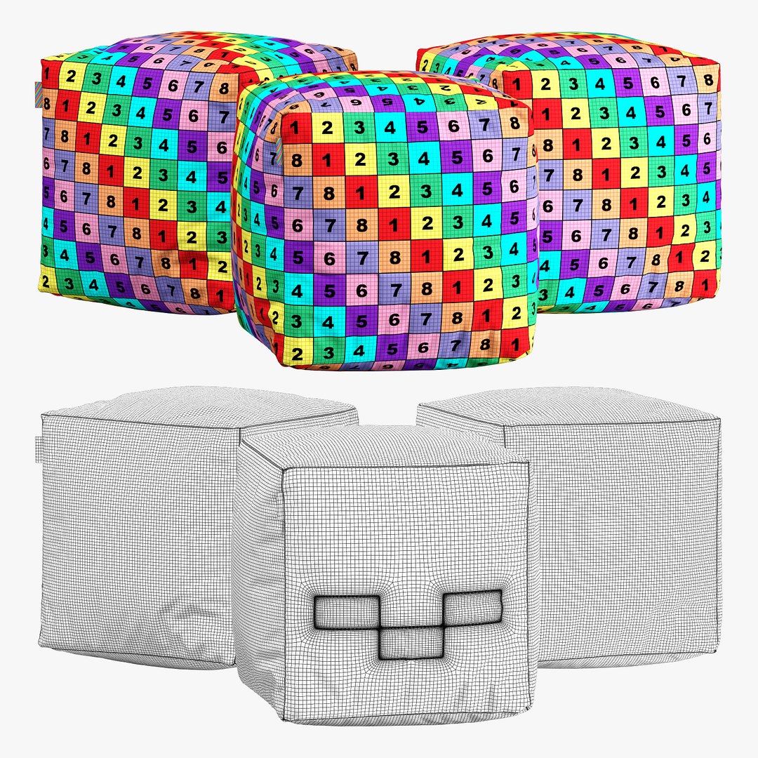 3D Minecraft Ottoman Set 004 - TurboSquid 1949854