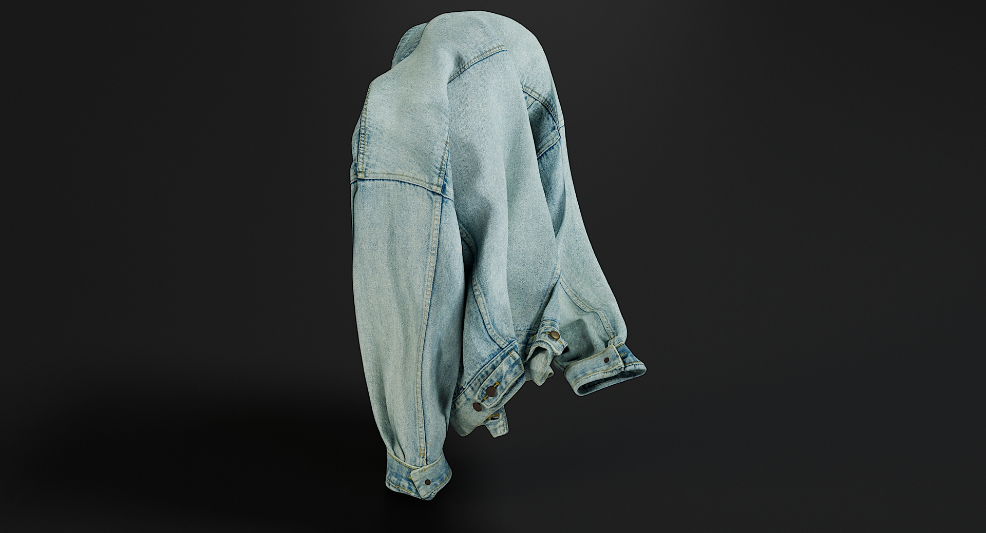 3D Realistic Jean Jacket 2 - TurboSquid 1467608
