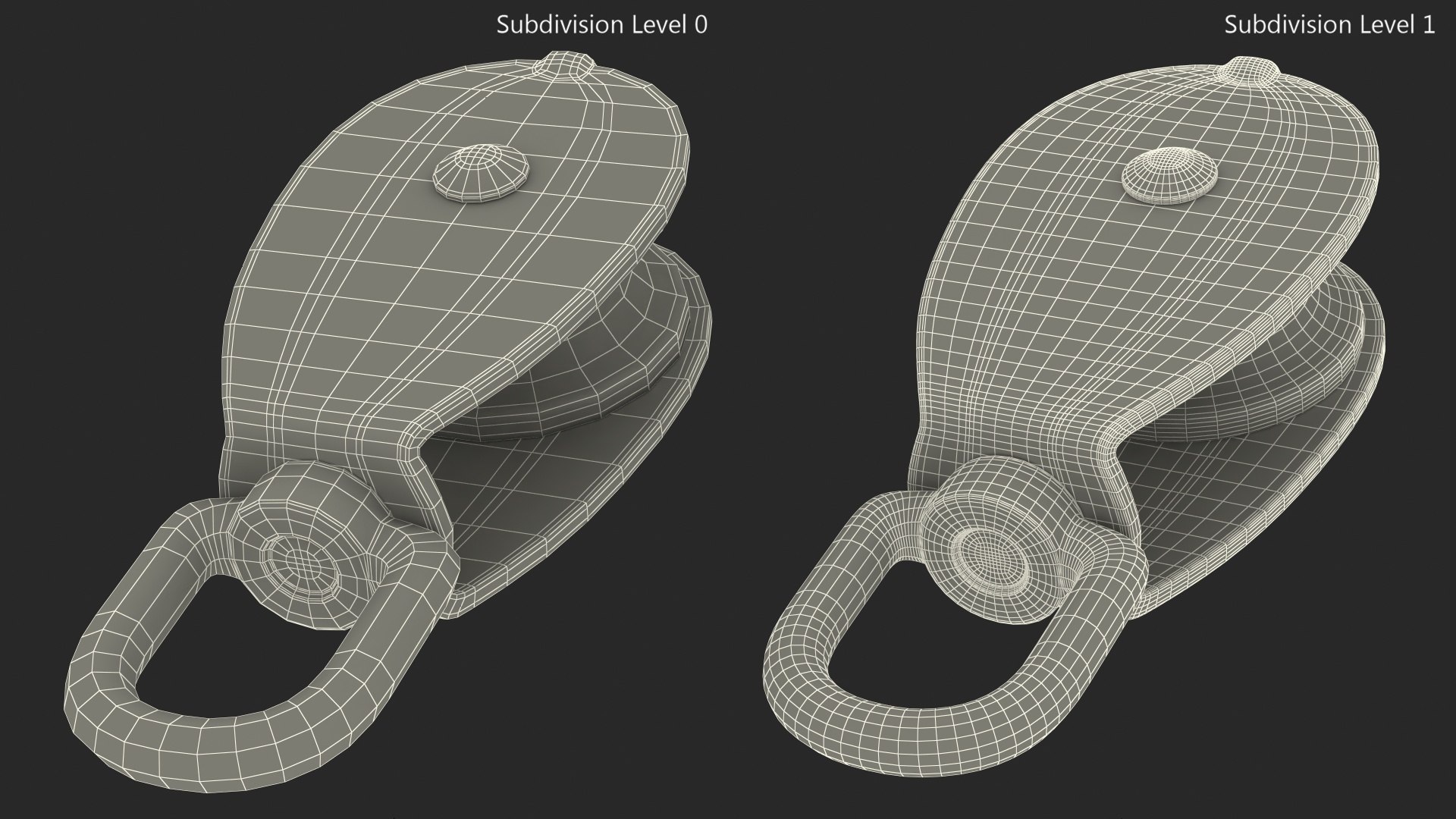 M25 Single Wheel Swivel Pulley 3D Model - TurboSquid 1956073