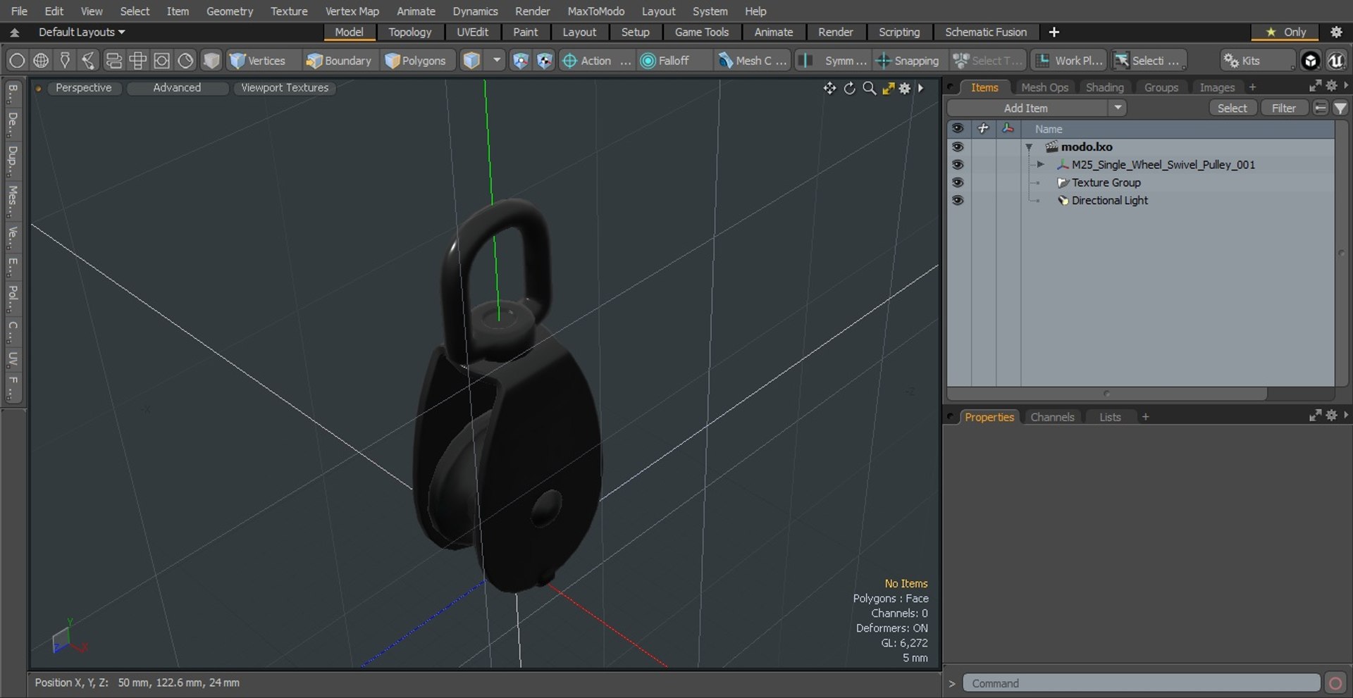 M25 Single Wheel Swivel Pulley 3D Model - TurboSquid 1956073