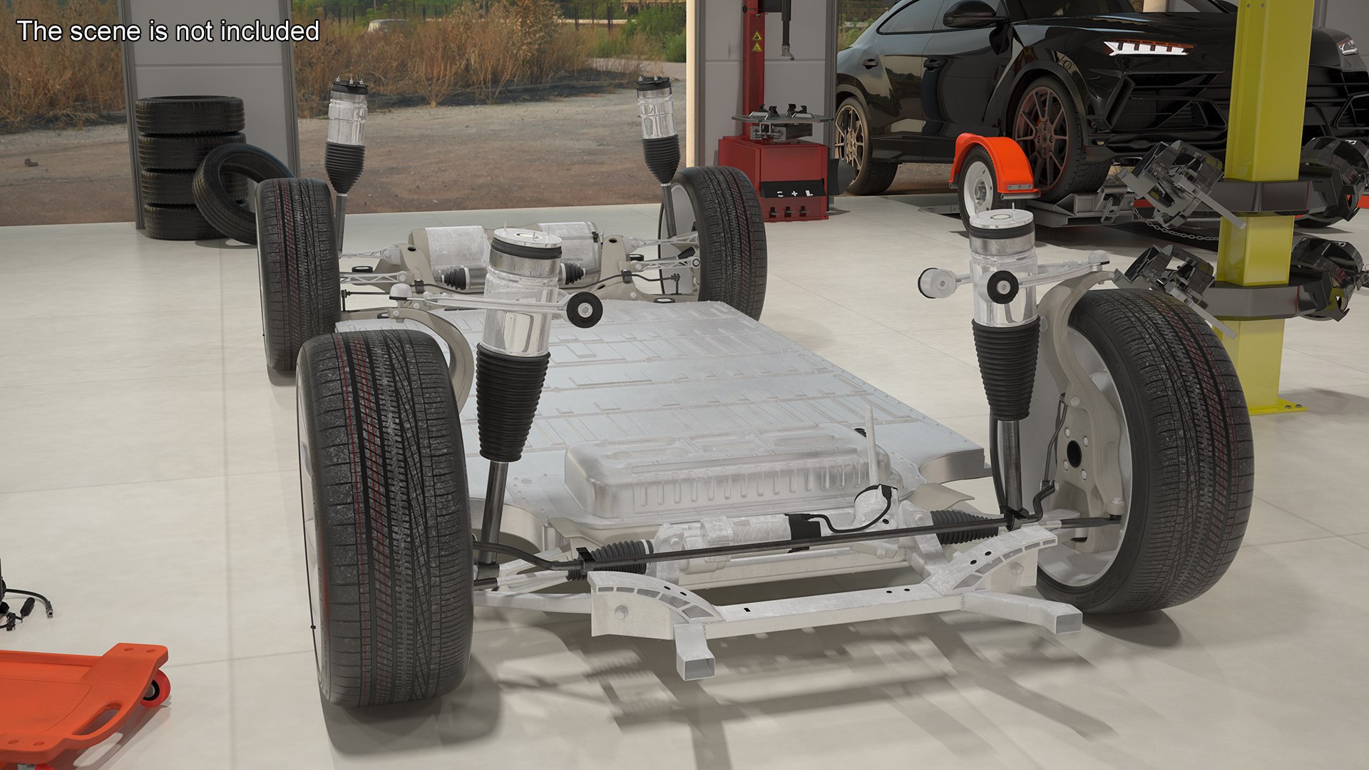 Electric Vehicle Chassis And Battery Pack 3D Model - TurboSquid 2267779
