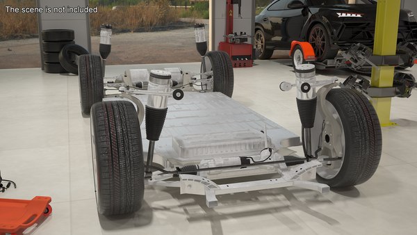 전기 자동차 섀시 및 배터리 팩 3d 모델 Turbosquid 2267779
