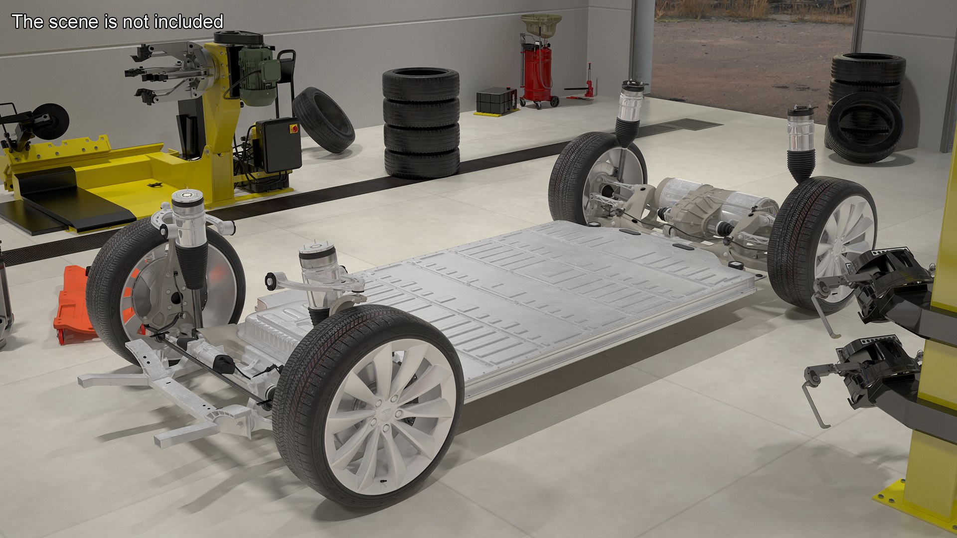 Electric Vehicle Chassis And Battery Pack 3D Model - TurboSquid 2267779