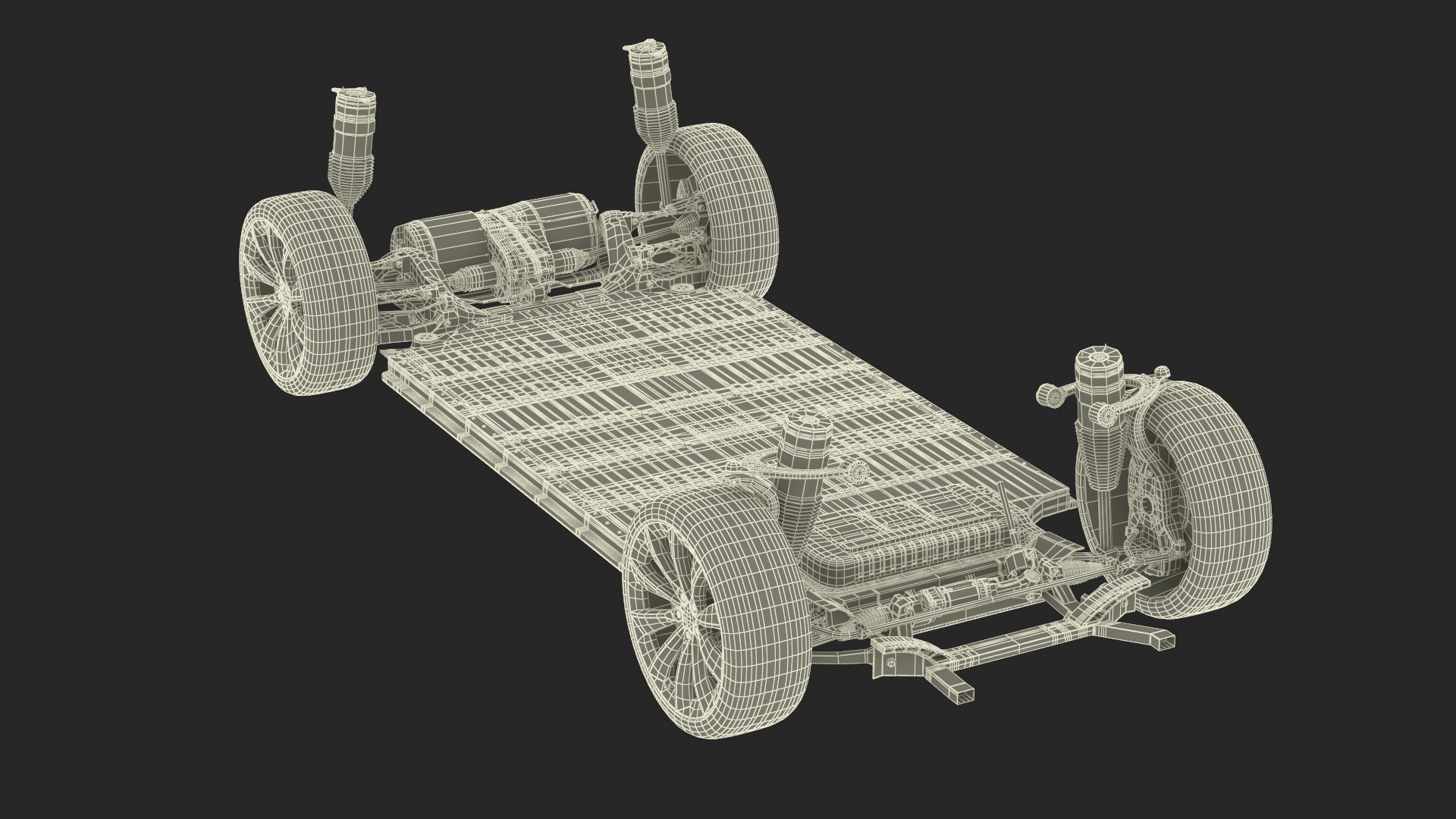 Electric Vehicle Chassis And Battery Pack 3D Model - TurboSquid 2267779