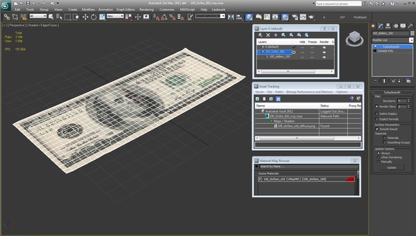 100 dollar bill 3D model - TurboSquid 1230751