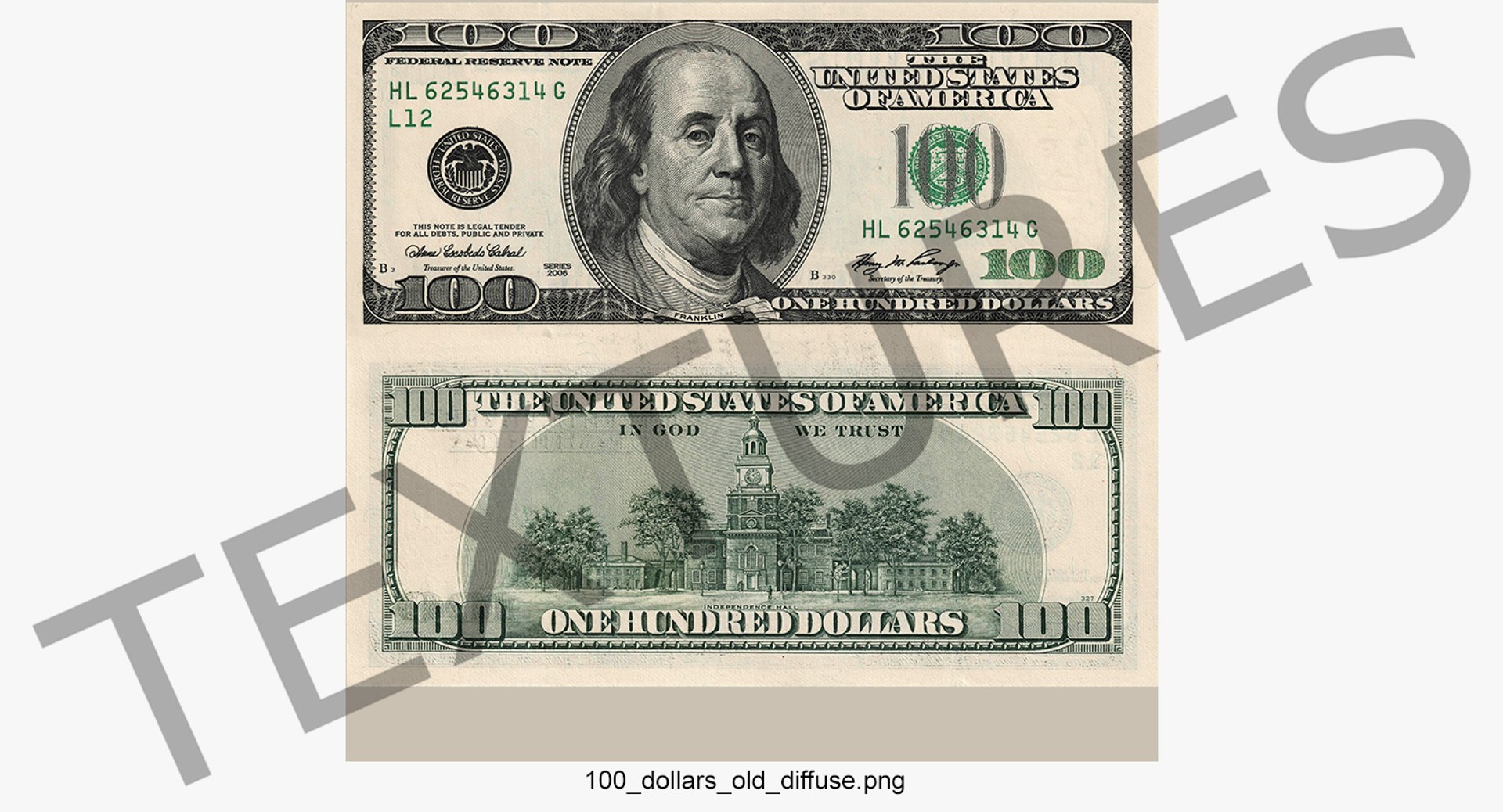 100 dollar bill 3D model - TurboSquid 1230751