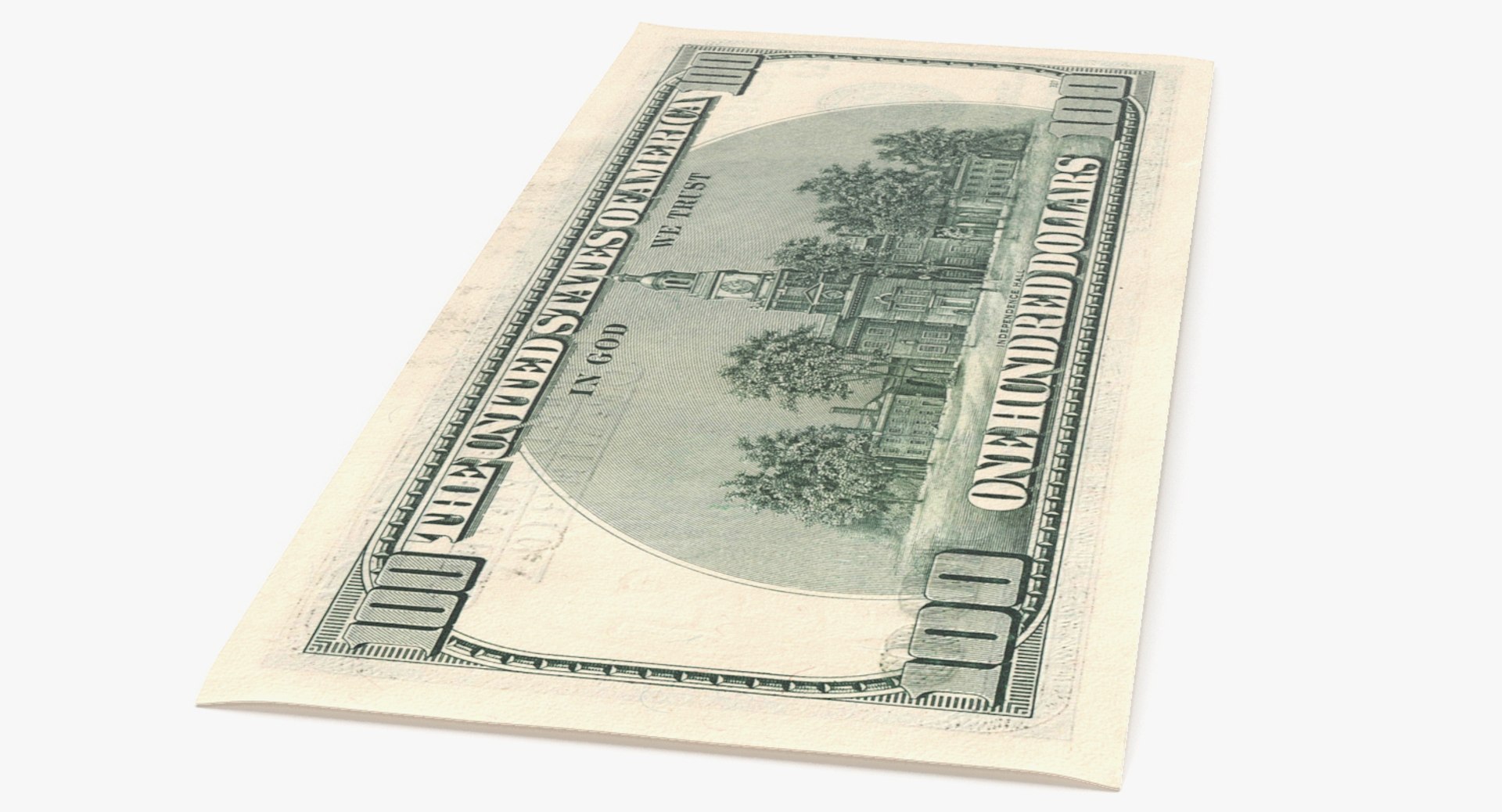 100 Dollar Bill 3D Model - TurboSquid 1230751