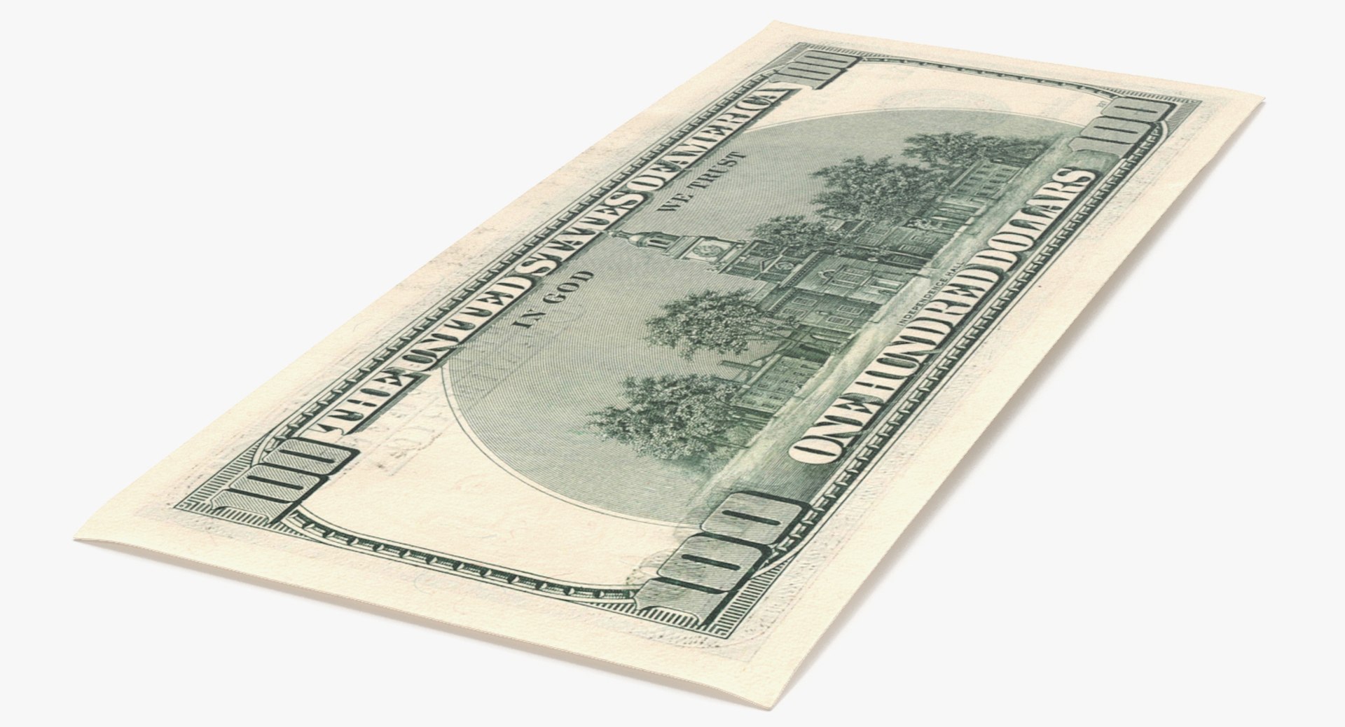 100 Dollar Bill 3D Model - TurboSquid 1230751