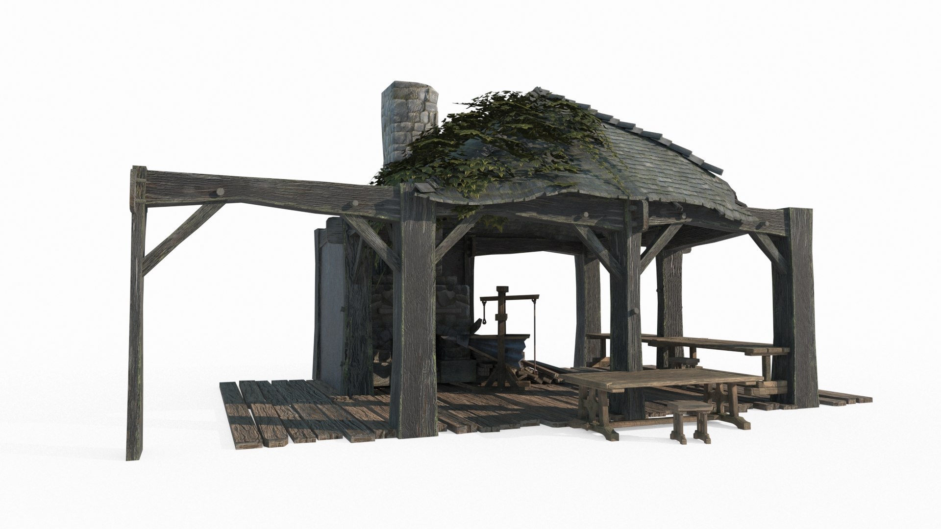 Ancient Architecture Blacksmith Workshop 3D Model - TurboSquid 2318717
