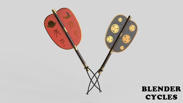 modelo 3d Fanático de la guerra japonés Gunbai - TurboSquid 2040175