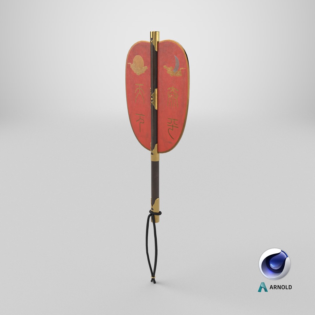 3D Japanese War Fan Gunbai - TurboSquid 2040175