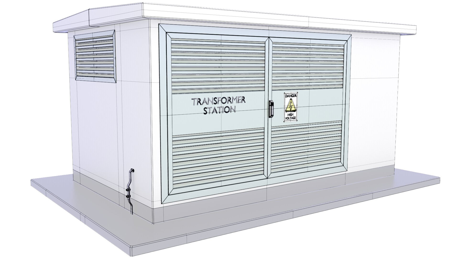 Transformer Compact SubStation Housing 20 3D Model - TurboSquid 2392913
