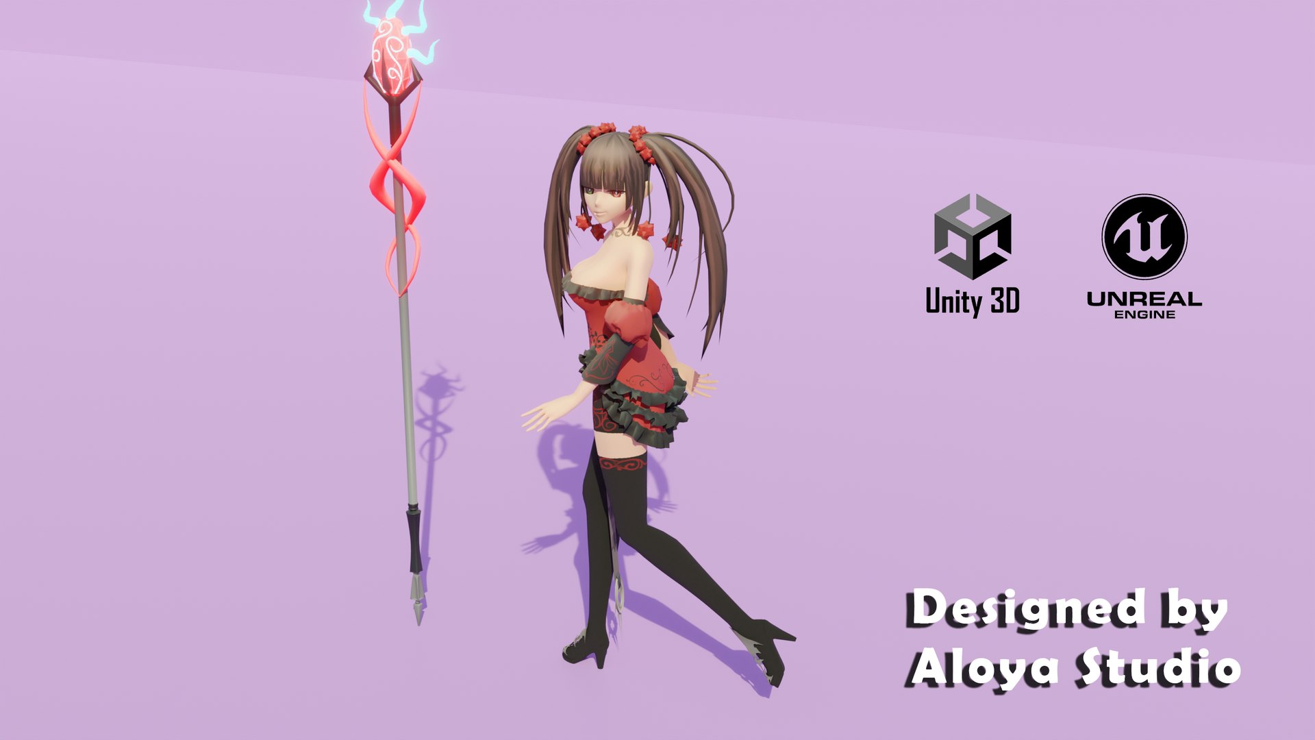 3D Female Magical Fantasy - Anime Character - Ready To Unity - Unreal ...