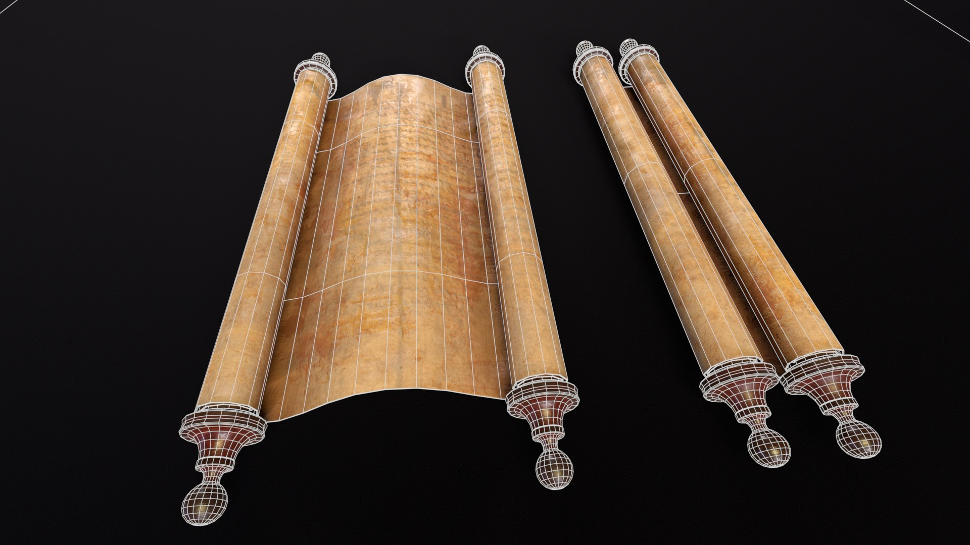 3D Model Old Medieval Scrolls - TurboSquid 2174940