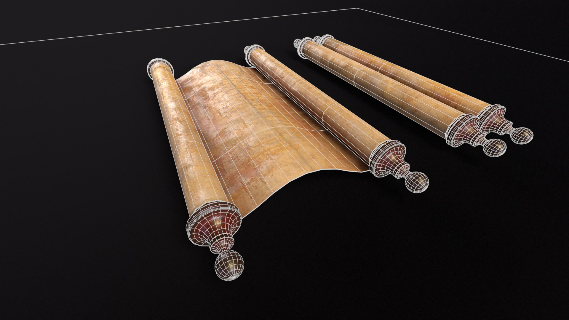 3D Model Old Medieval Scrolls - TurboSquid 2174940