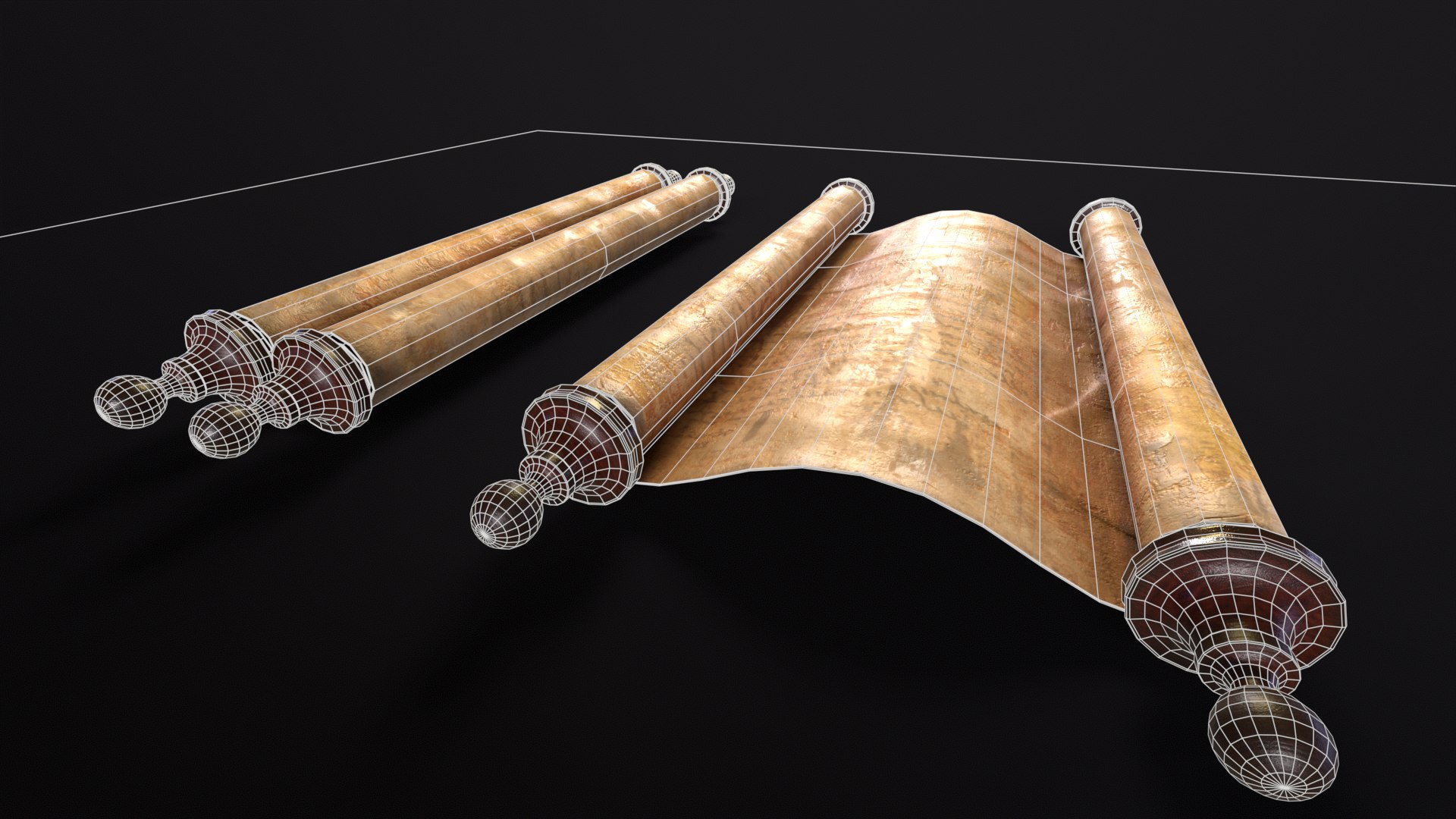 3D Model Old Medieval Scrolls - TurboSquid 2174940