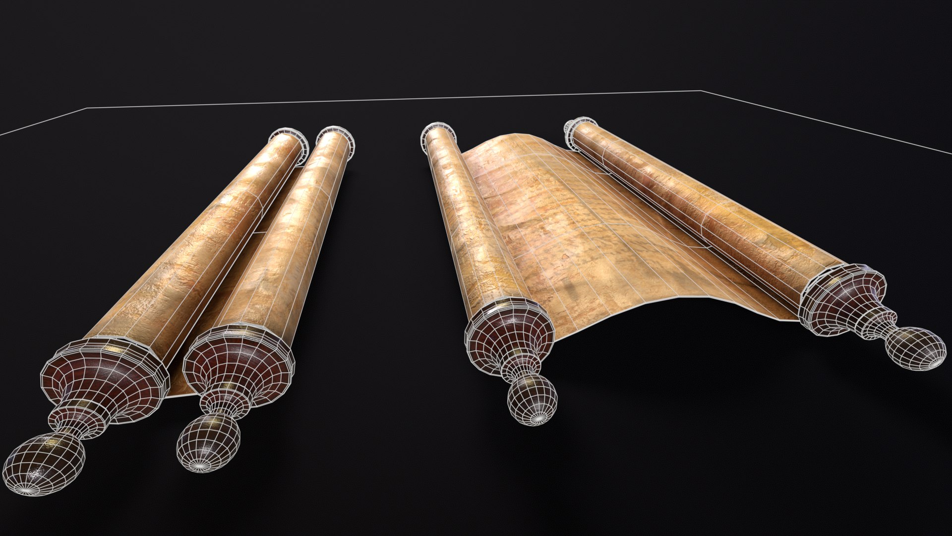 3D Model Old Medieval Scrolls - TurboSquid 2174940