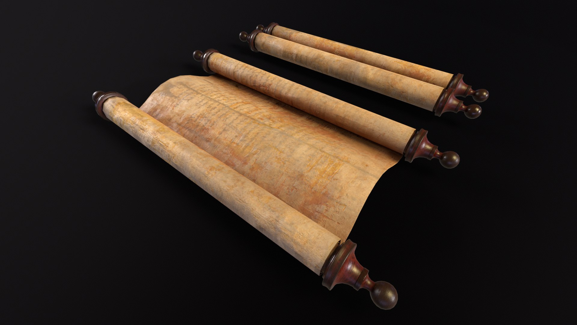 3D model Old Medieval Scrolls - TurboSquid 2174940