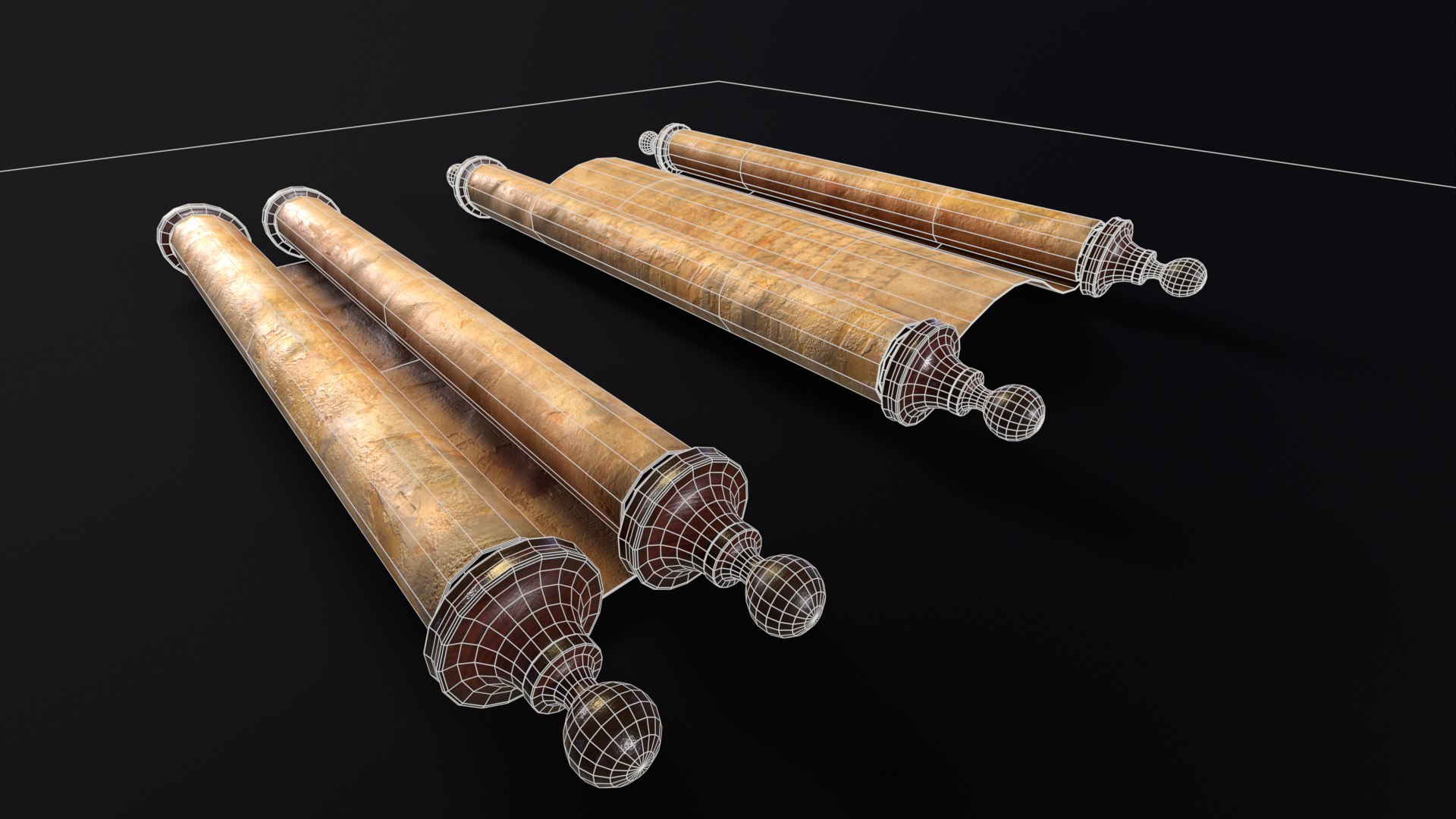 3D Model Old Medieval Scrolls - TurboSquid 2174940