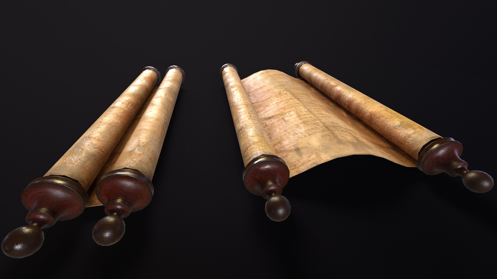 3D Model Old Medieval Scrolls - TurboSquid 2174940
