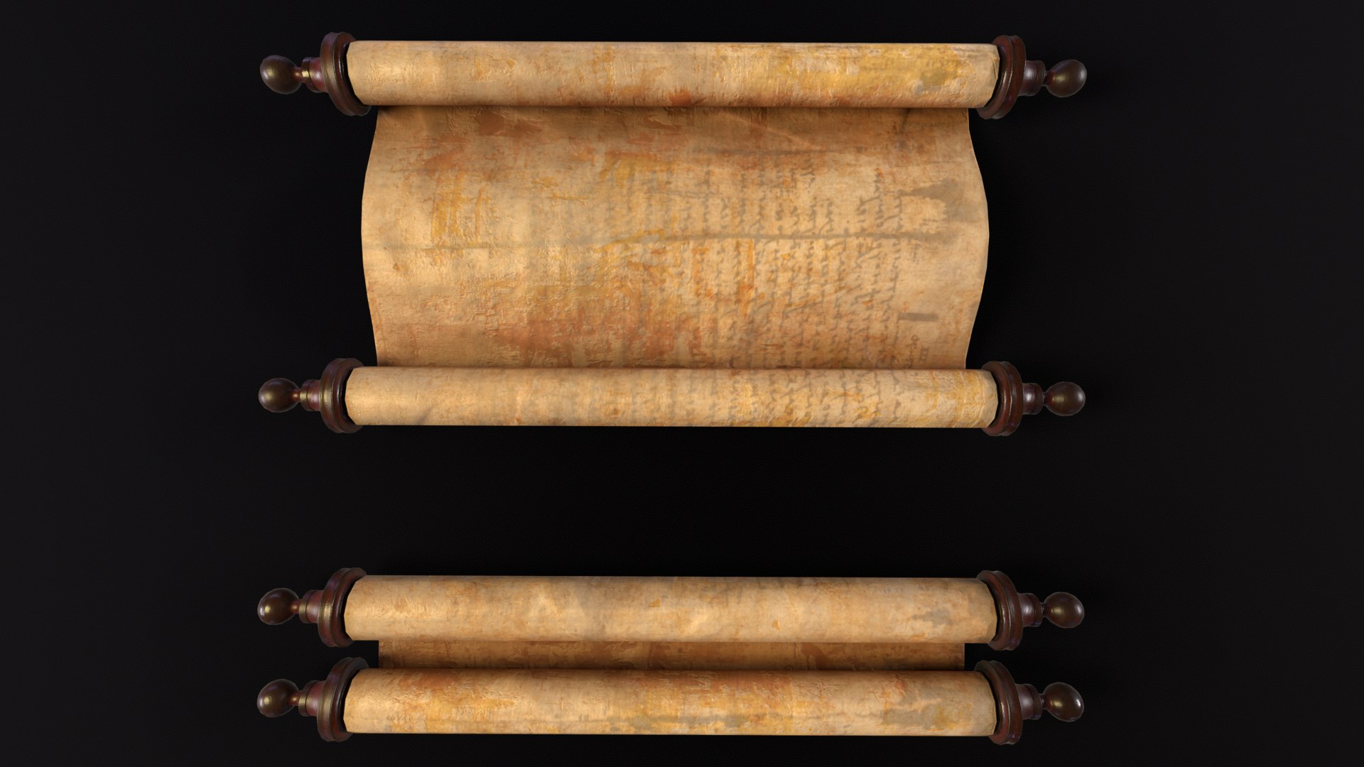 3D Model Old Medieval Scrolls - TurboSquid 2174940