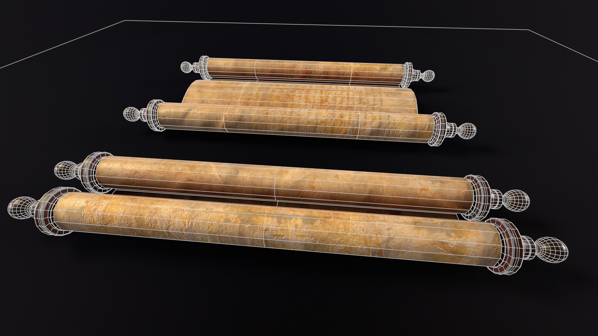3D model Old Medieval Scrolls - TurboSquid 2174940