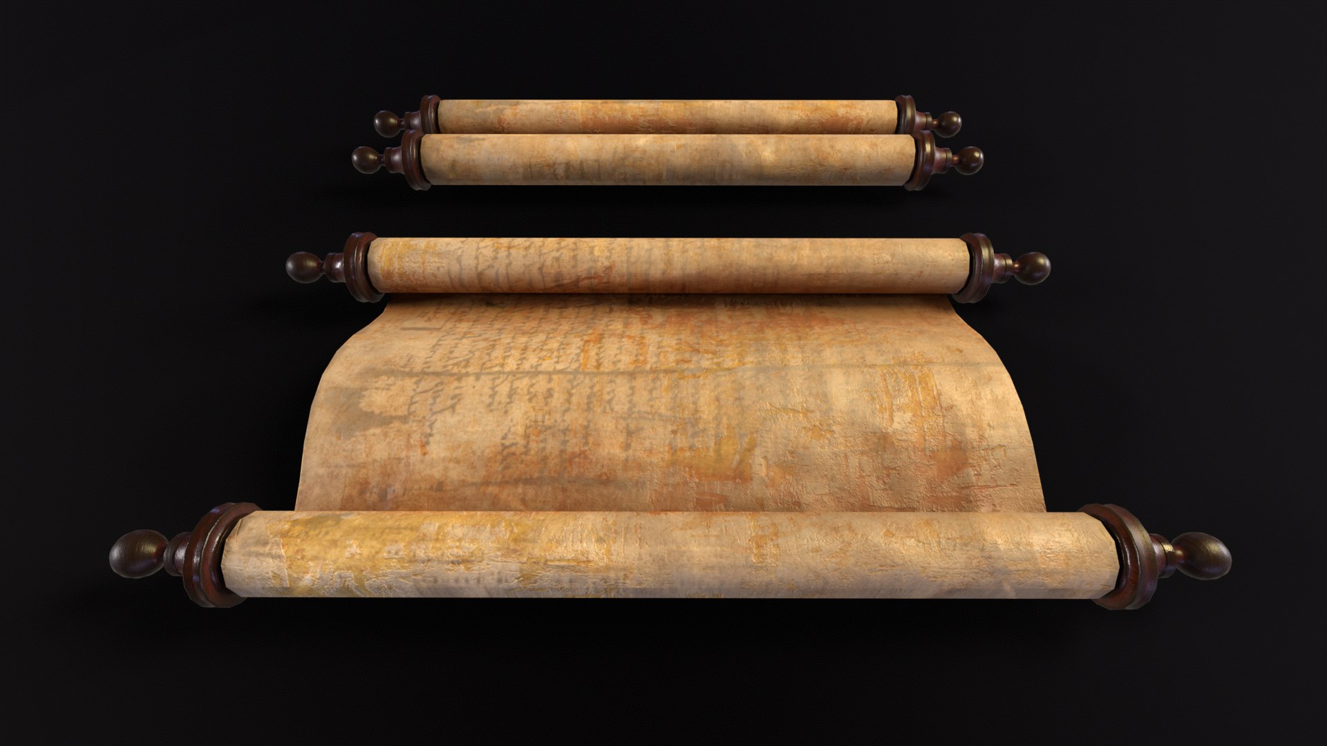 3D Model Old Medieval Scrolls - TurboSquid 2174940