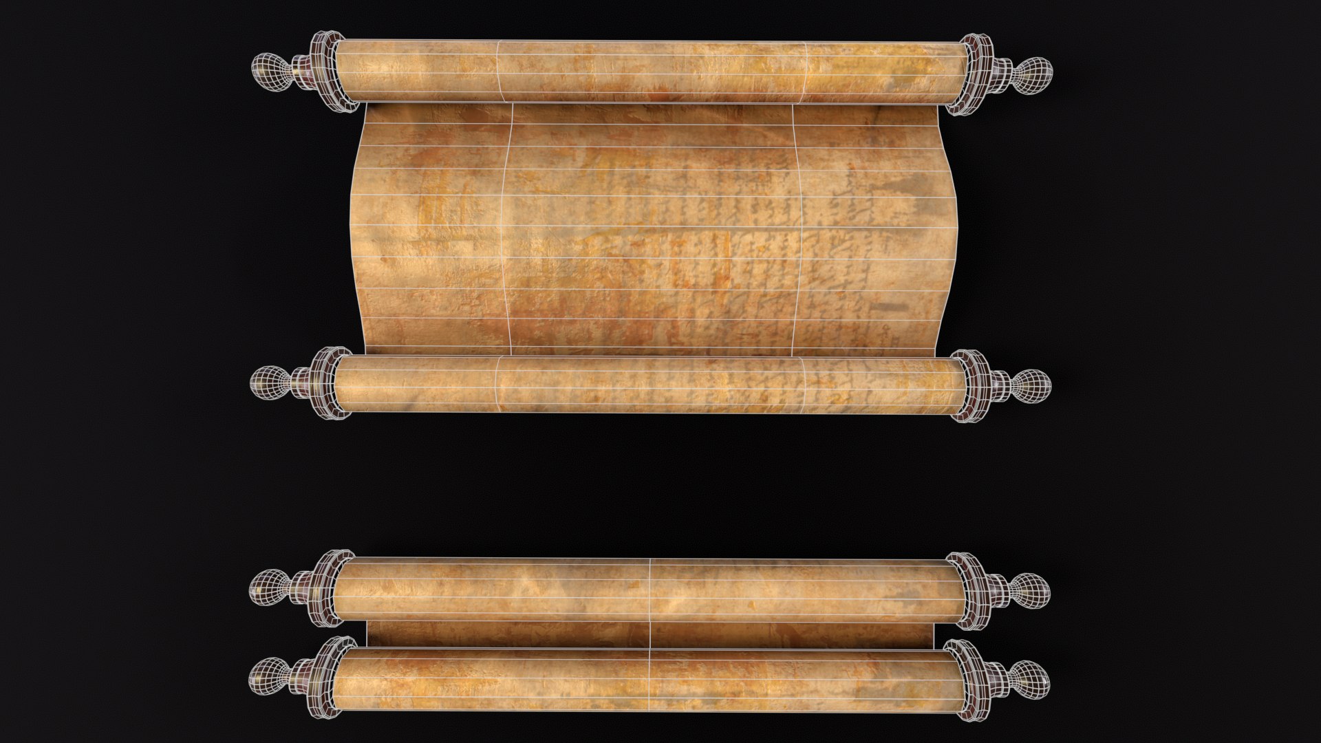 3D Model Old Medieval Scrolls - TurboSquid 2174940