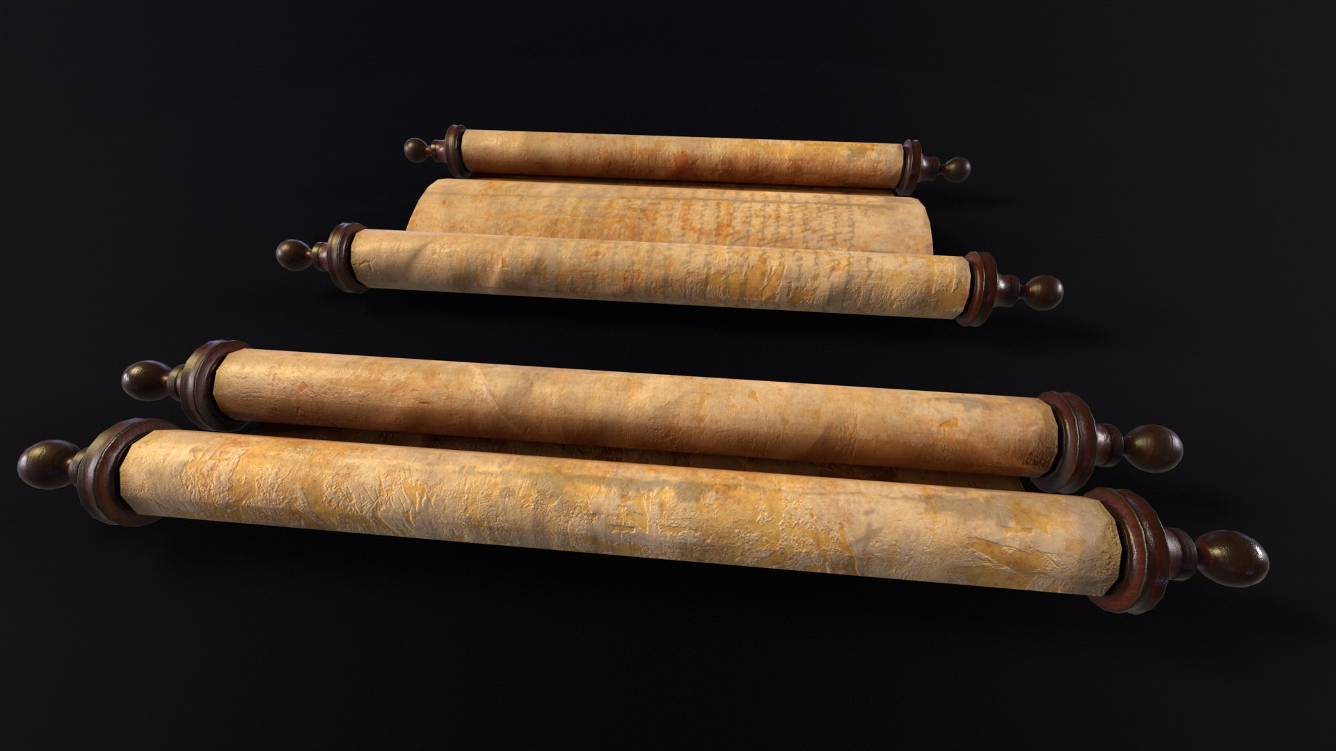 3D Model Old Medieval Scrolls - TurboSquid 2174940