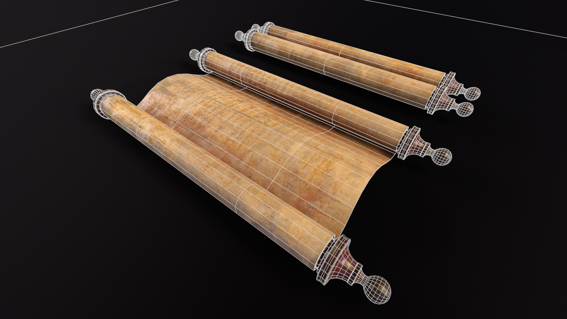 3D Model Old Medieval Scrolls - TurboSquid 2174940