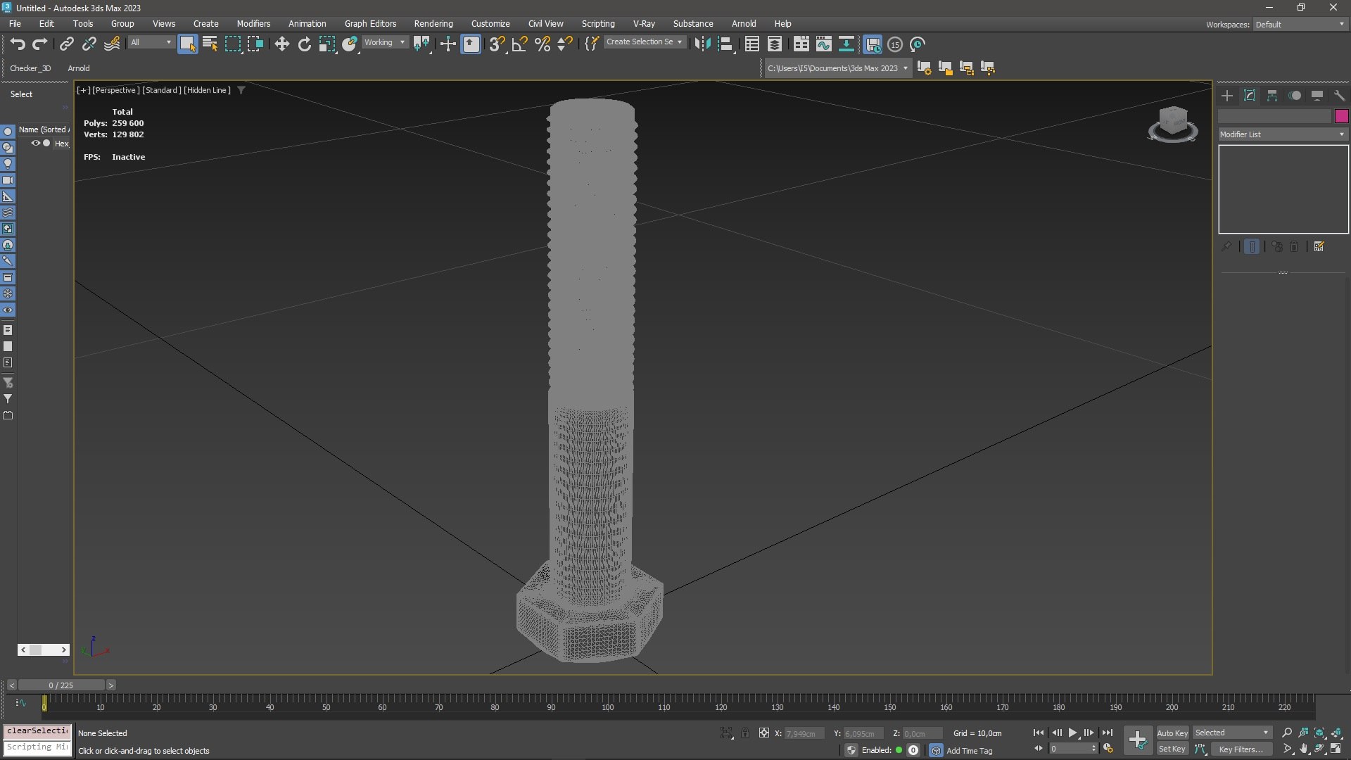 3D Hex Bolt For 3D Print - TurboSquid 2255018
