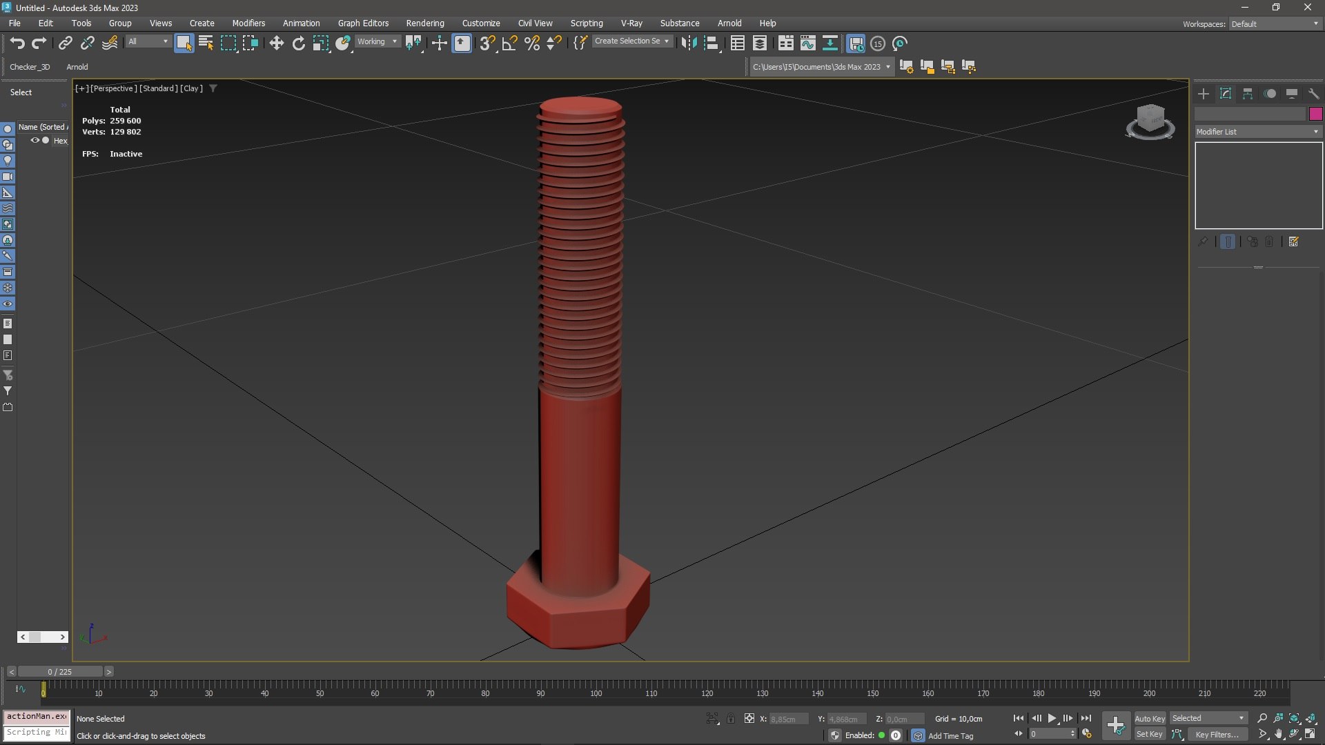 3D Hex Bolt For 3D Print - TurboSquid 2255018
