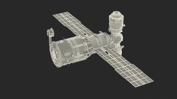 3D модель МКС "Звезда" с модулями "Поиск" и "Пирс" - TurboSquid 1853397