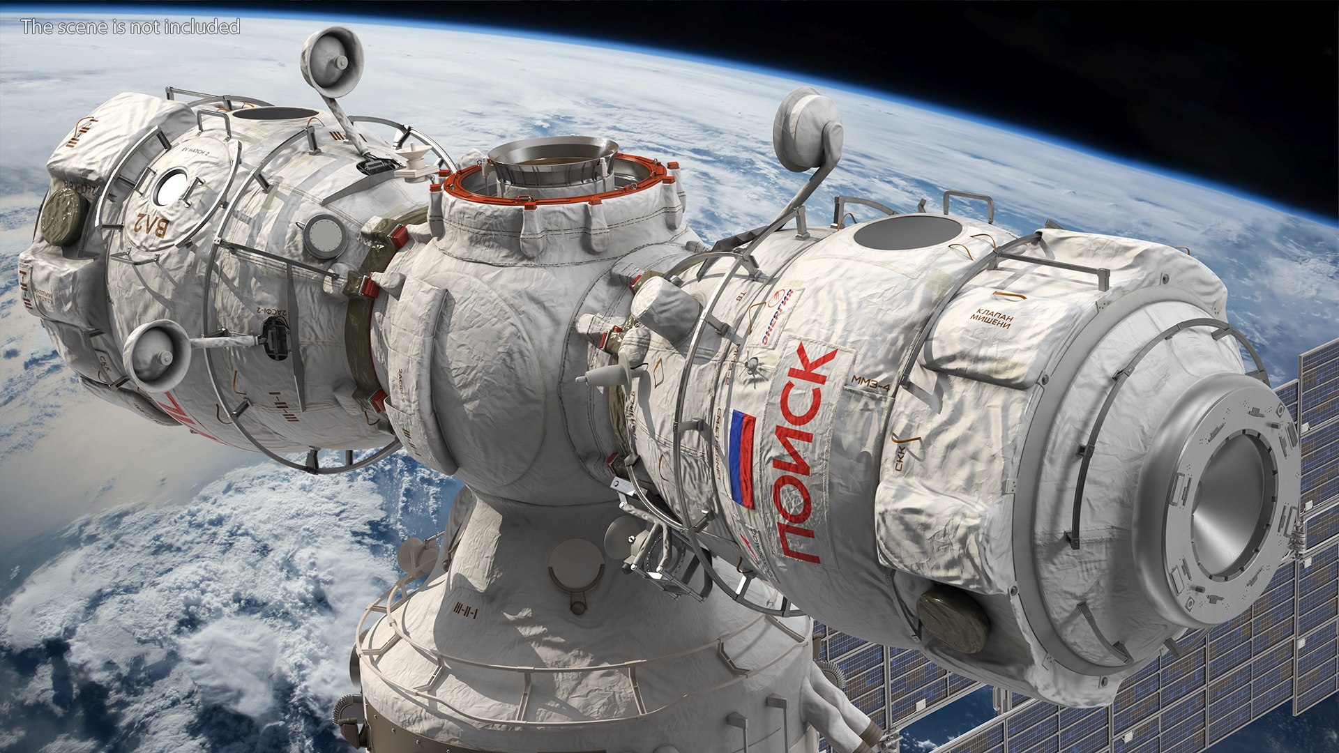 ISS Zvezda with Poisk and Pirs Modules 3D - TurboSquid 1853397