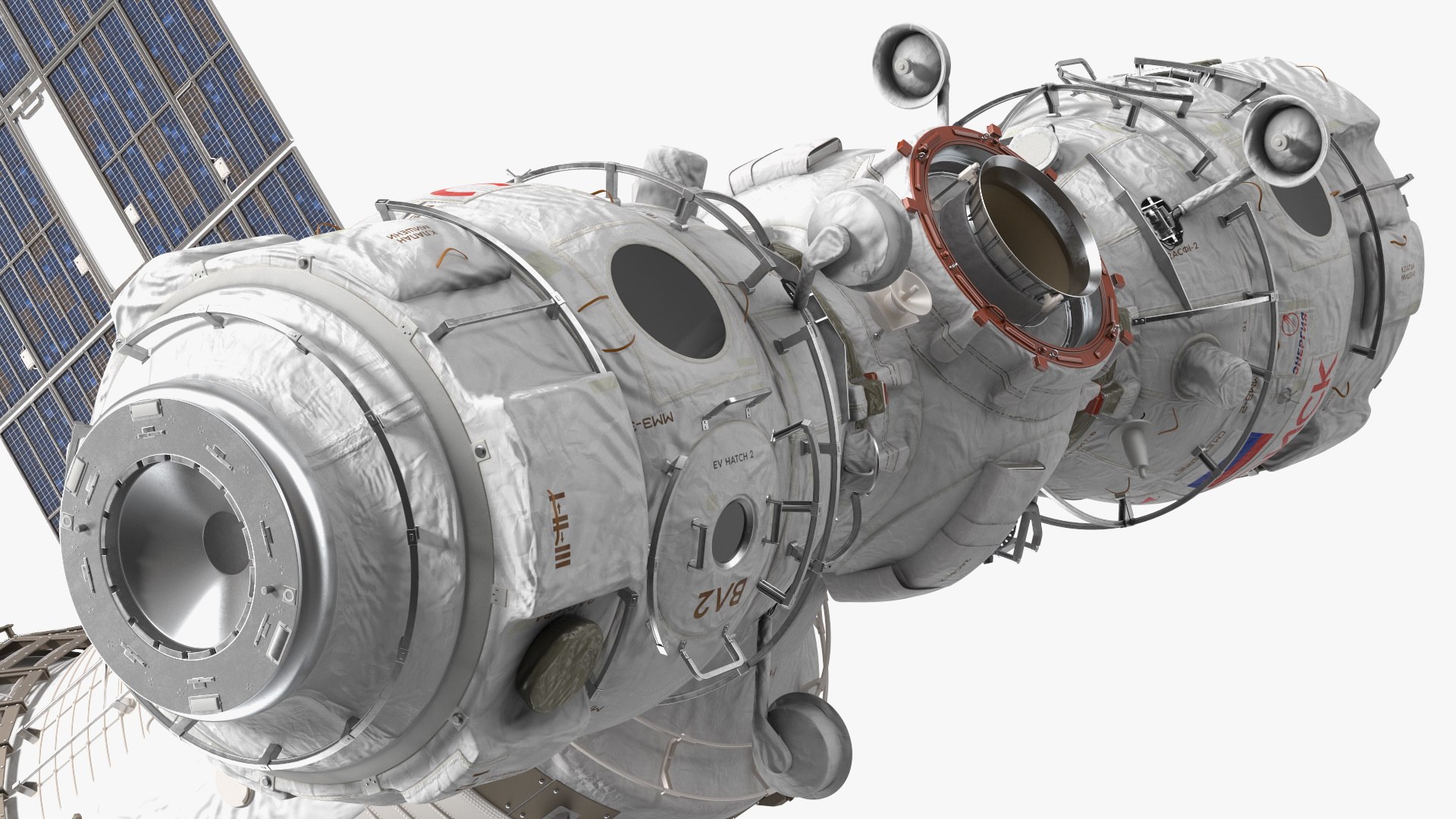 ISS Zvezda with Poisk and Pirs Modules 3D - TurboSquid 1853397