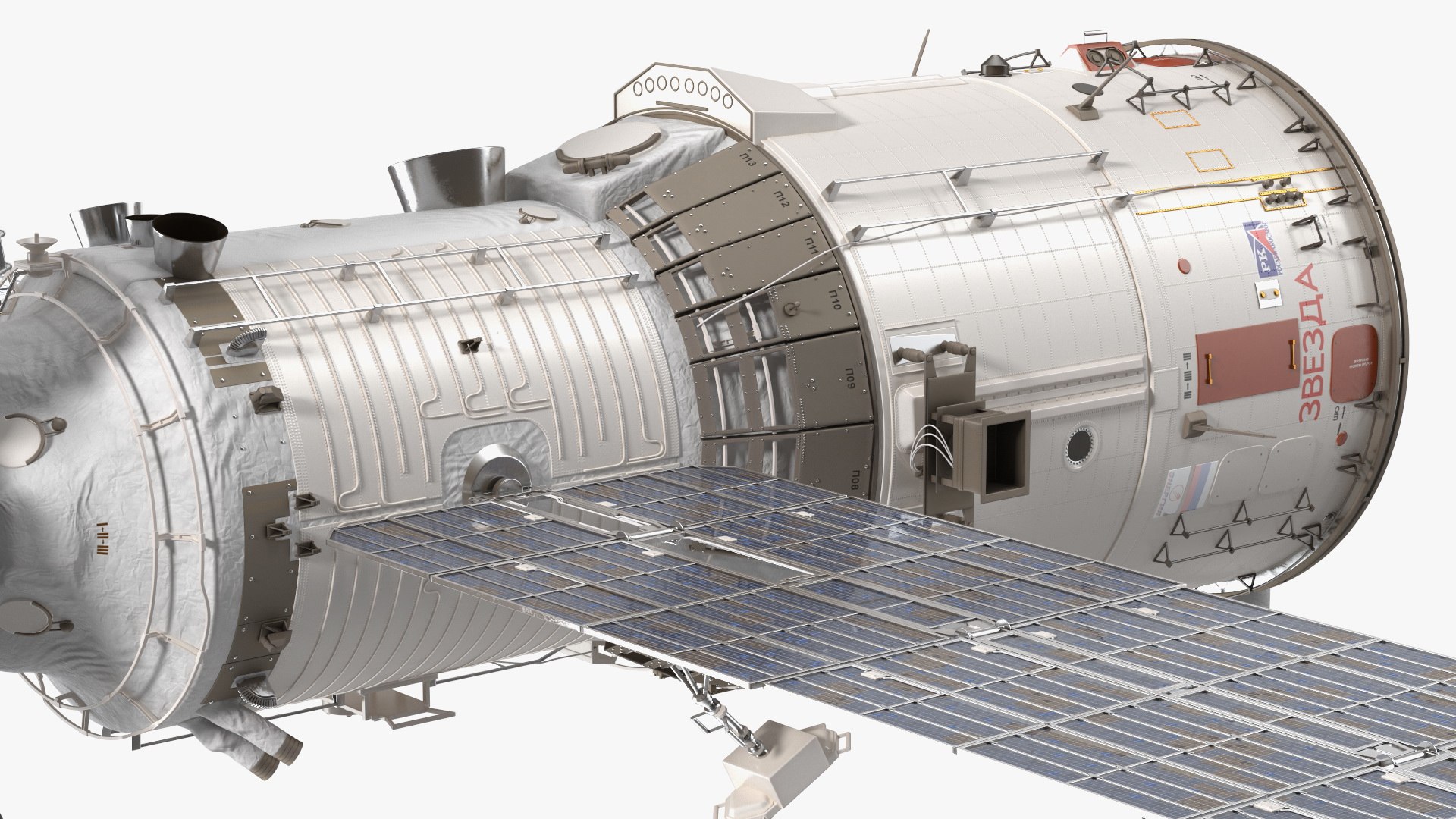 ISS Zvezda With Poisk And Pirs Modules 3D - TurboSquid 1853397