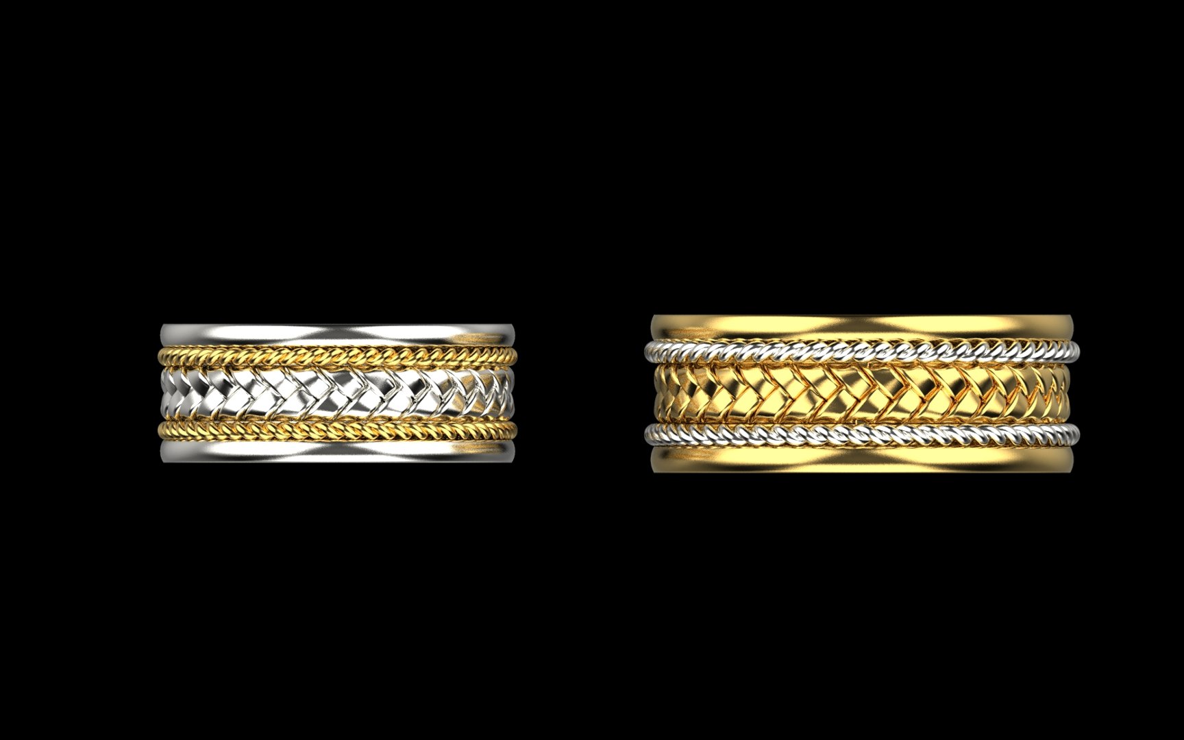 3D Wedding Rings 1464 Model - TurboSquid 2120945