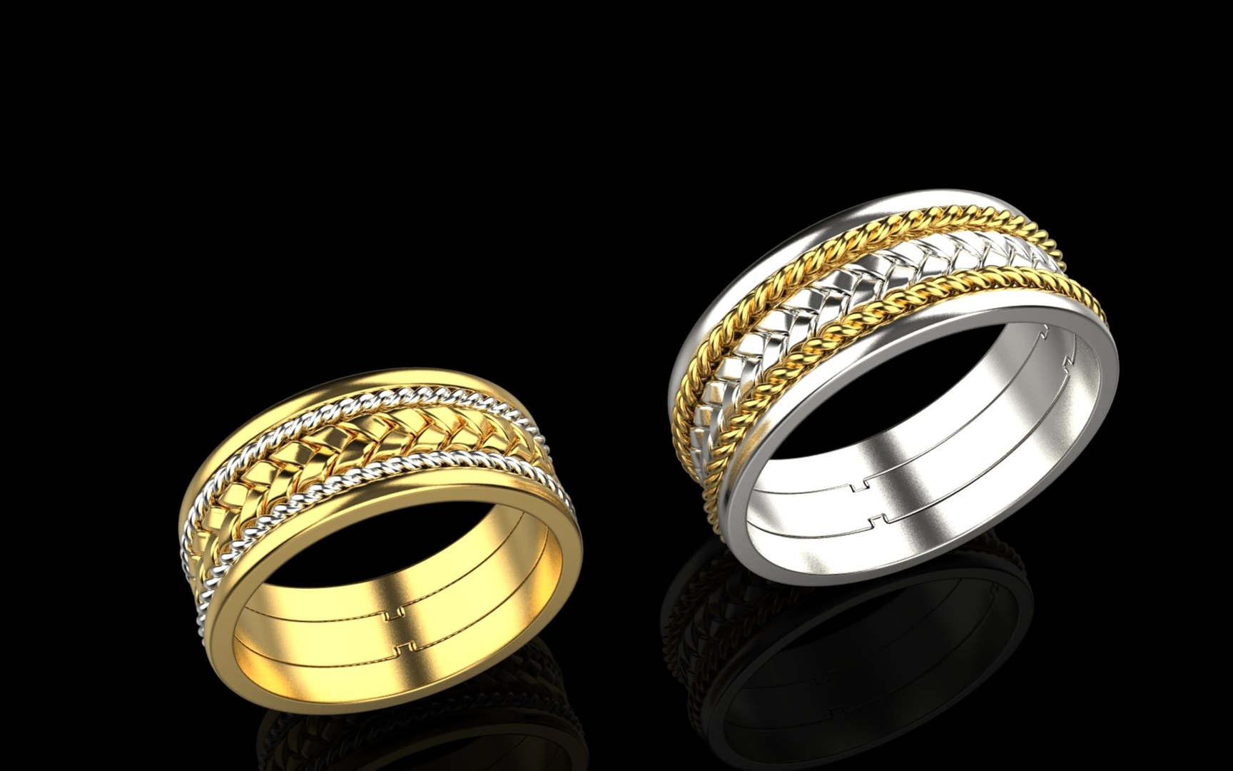 3D Wedding Rings 1464 Model - TurboSquid 2120945