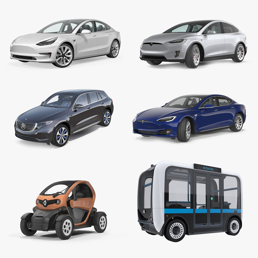 Electric cars 3D - TurboSquid 1578572