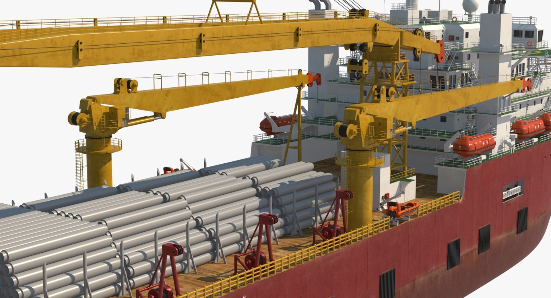 Vessels lay offshore 3D - TurboSquid 1241641