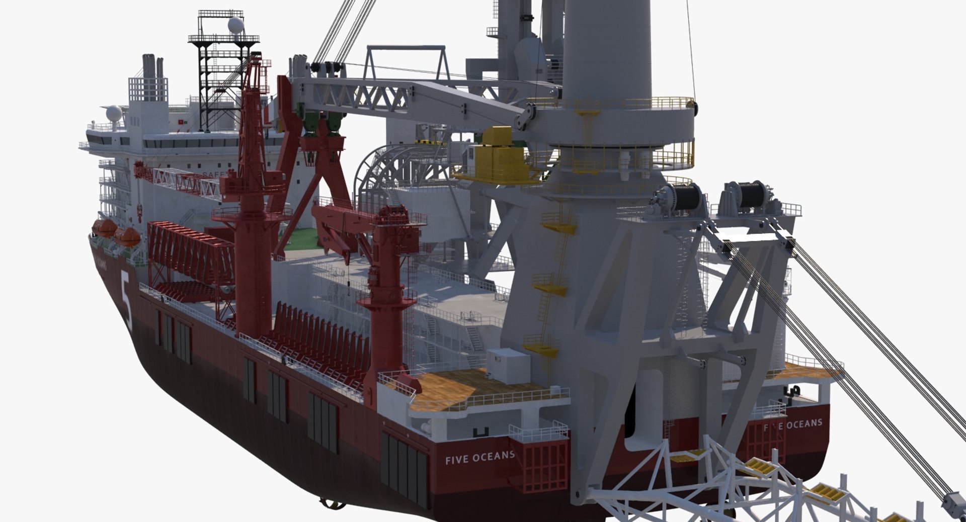 Vessels lay offshore 3D - TurboSquid 1241641