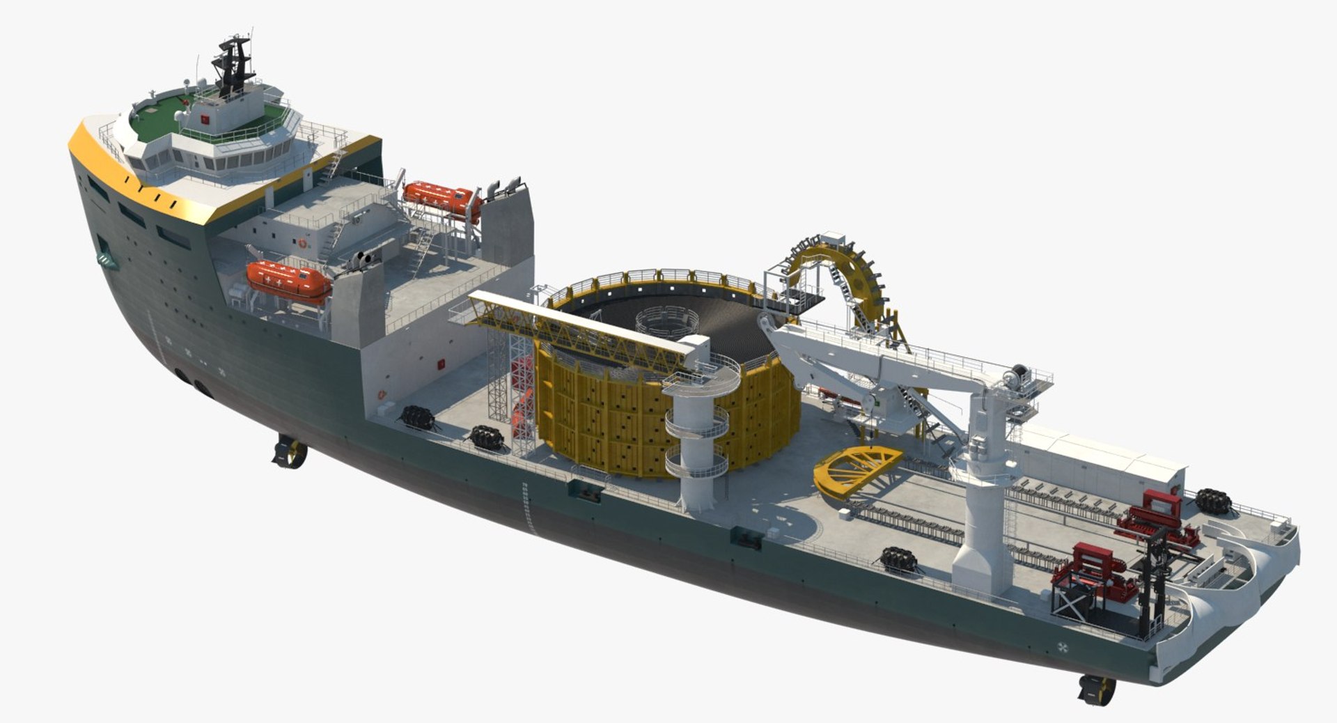 Vessels lay offshore 3D - TurboSquid 1241641