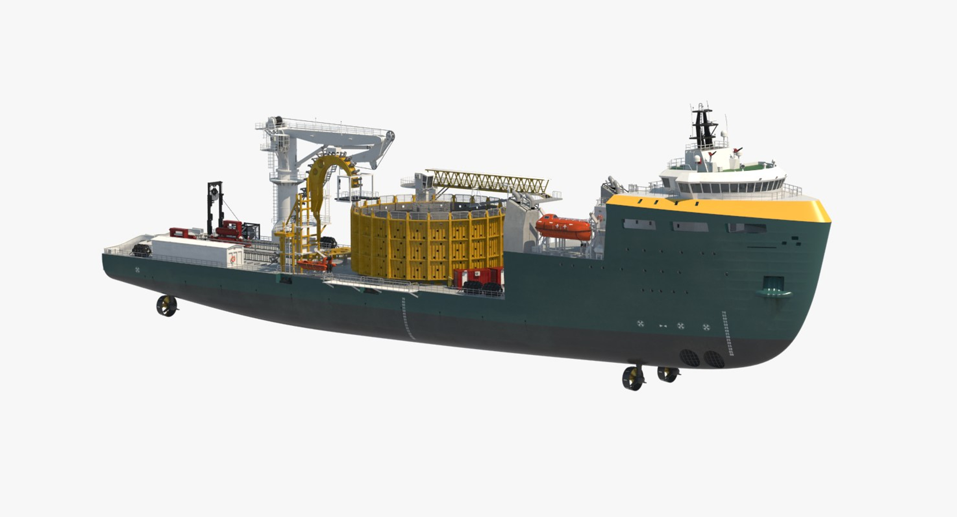 Vessels lay offshore 3D - TurboSquid 1241641