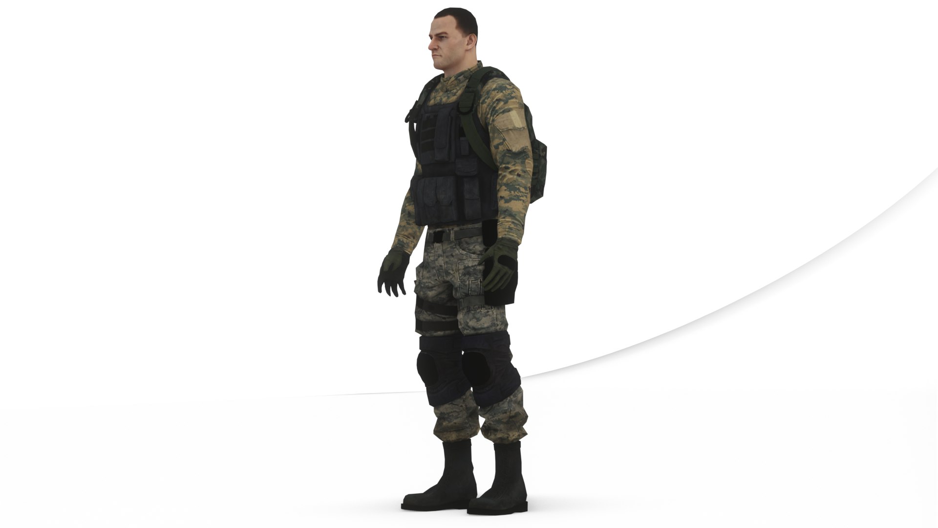 3D Army Soldiers Collection 4 Rigged Military Characters Model ...