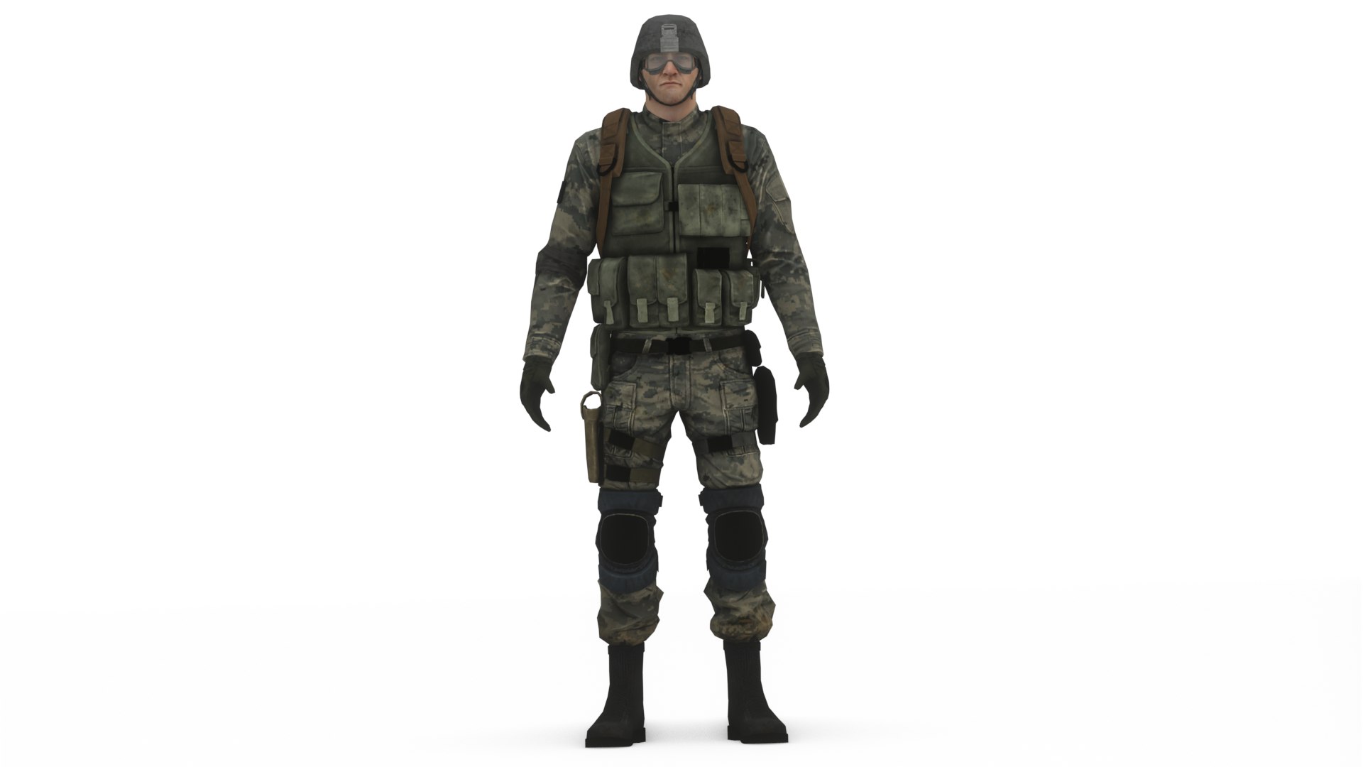 3D Army Soldiers Collection 4 Rigged Military Characters Model ...
