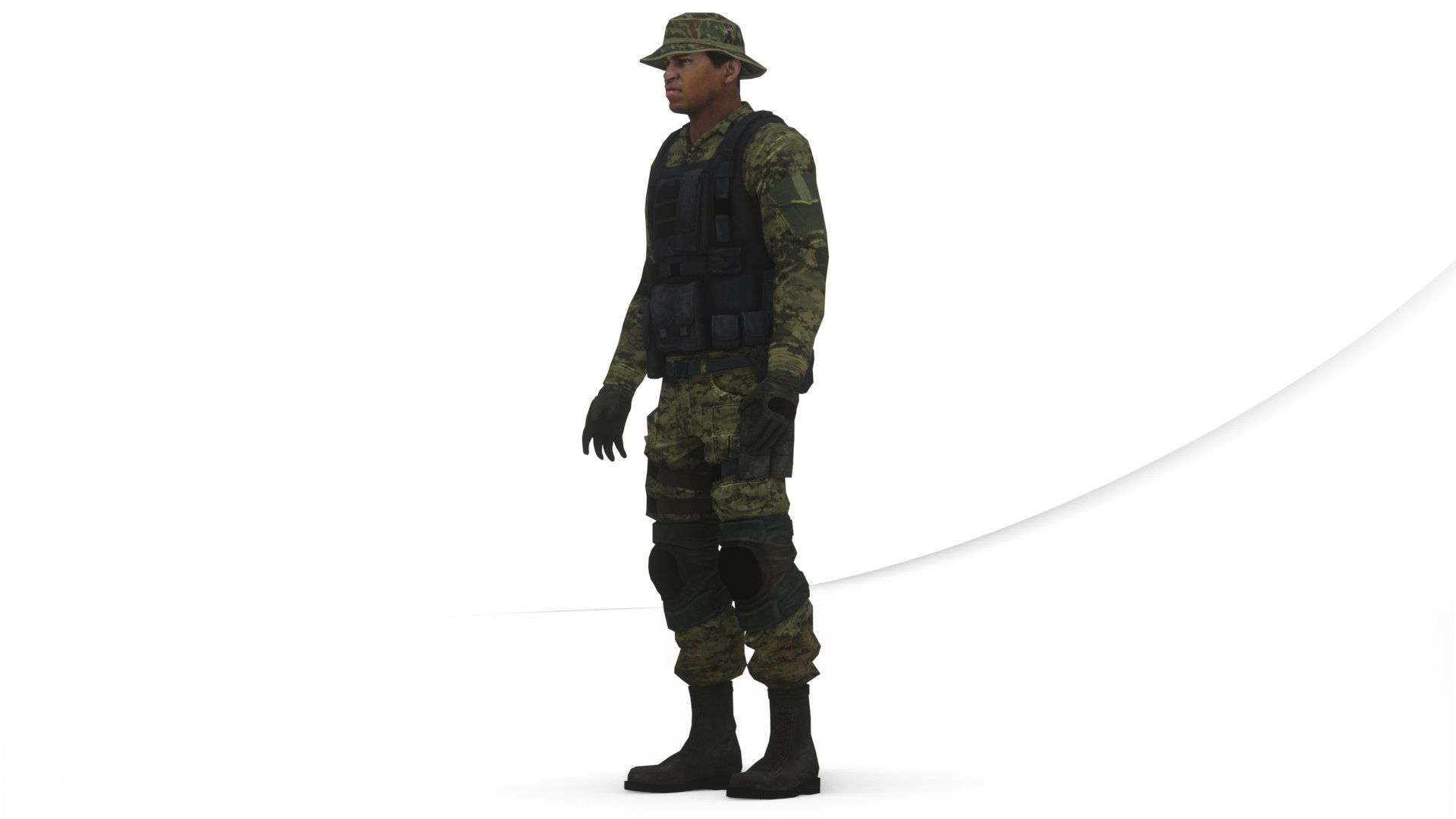 3D Army Soldiers Collection 4 Rigged Military Characters Model ...