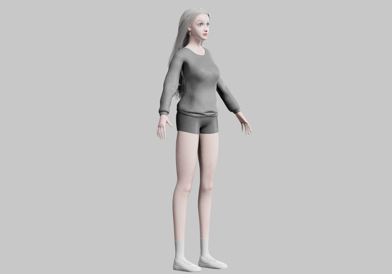 Cute Cool Woman V34060 3D - TurboSquid 2278730