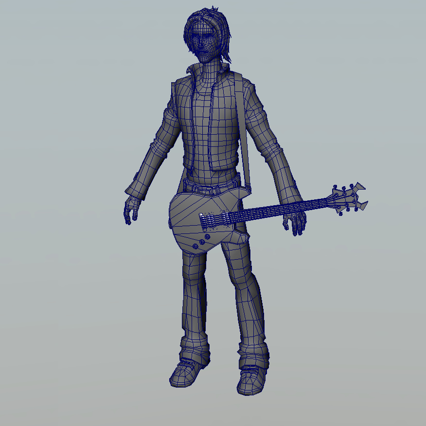 rock guitar 3d model