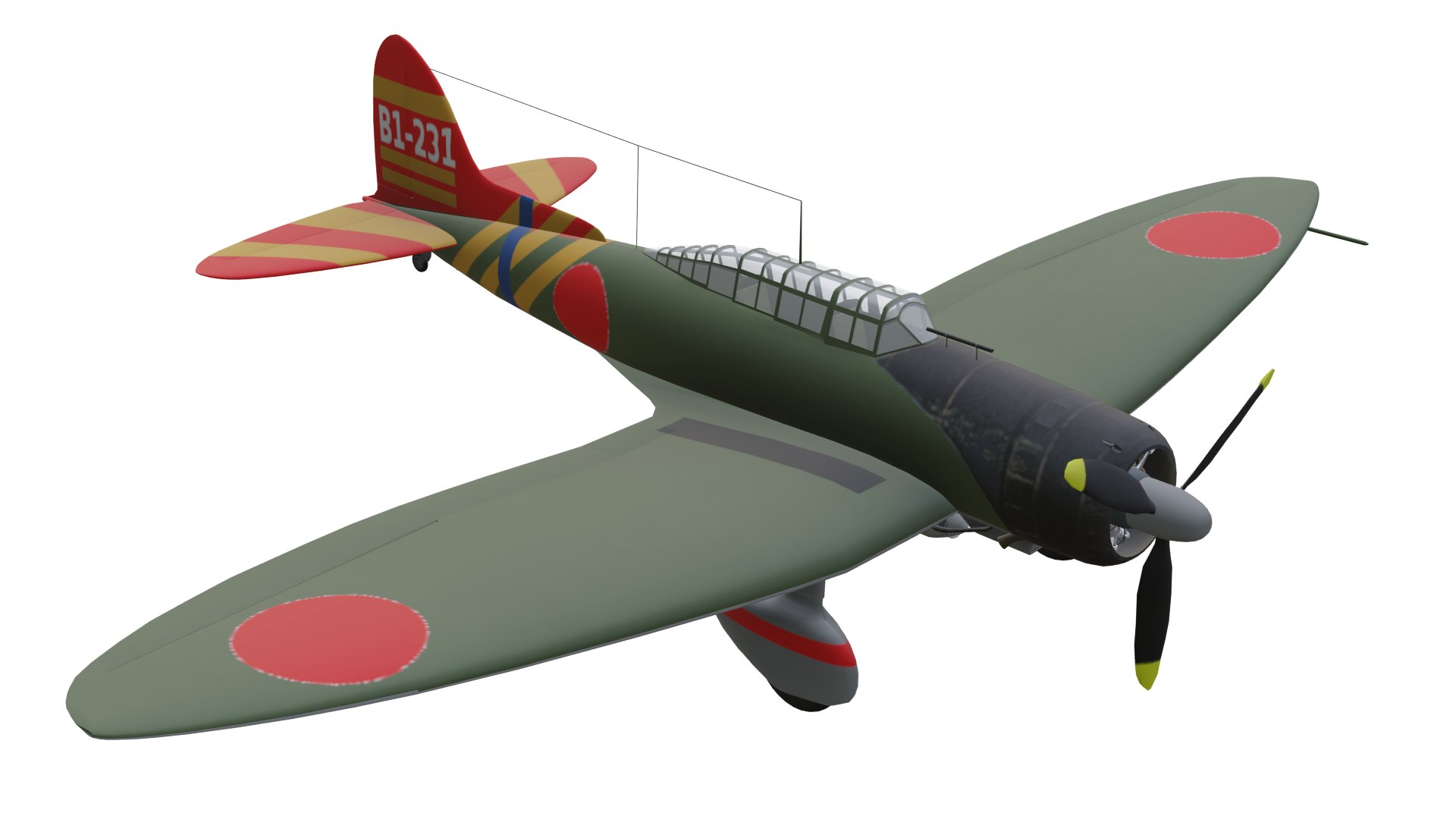 3D Aichi D3A Val - TurboSquid 2341600